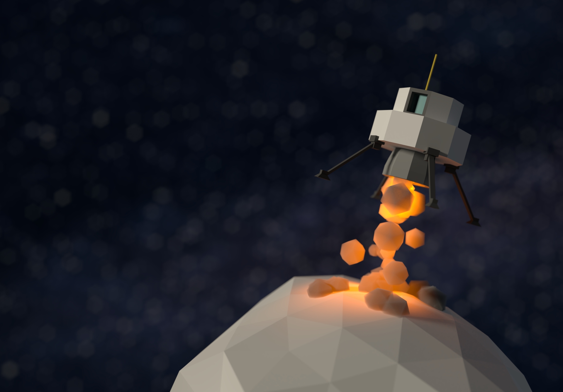 1920x1339 Resolution Low Poly Moon Space 1920x1339 Resolution Wallpaper ...