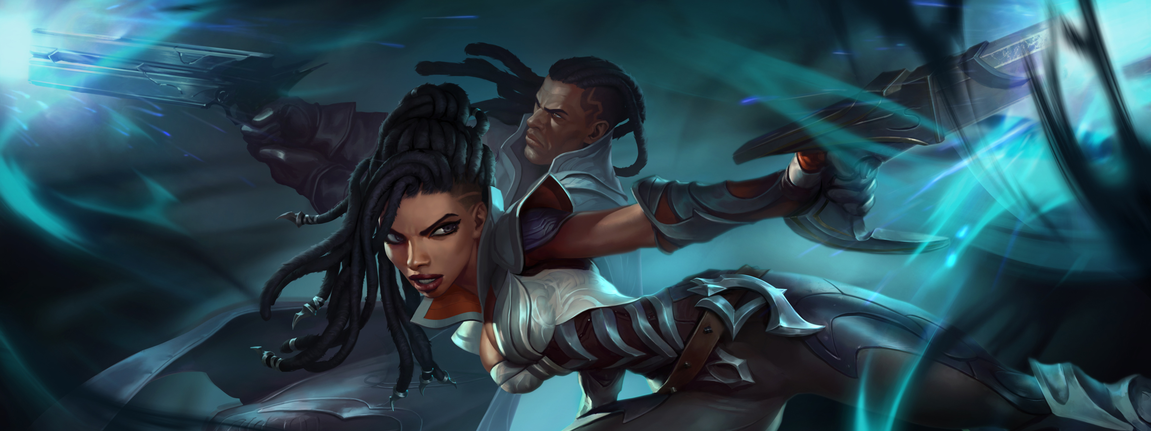 3840x1440 Resolution Lucian and Senna League of Legends 3840x1440 ...
