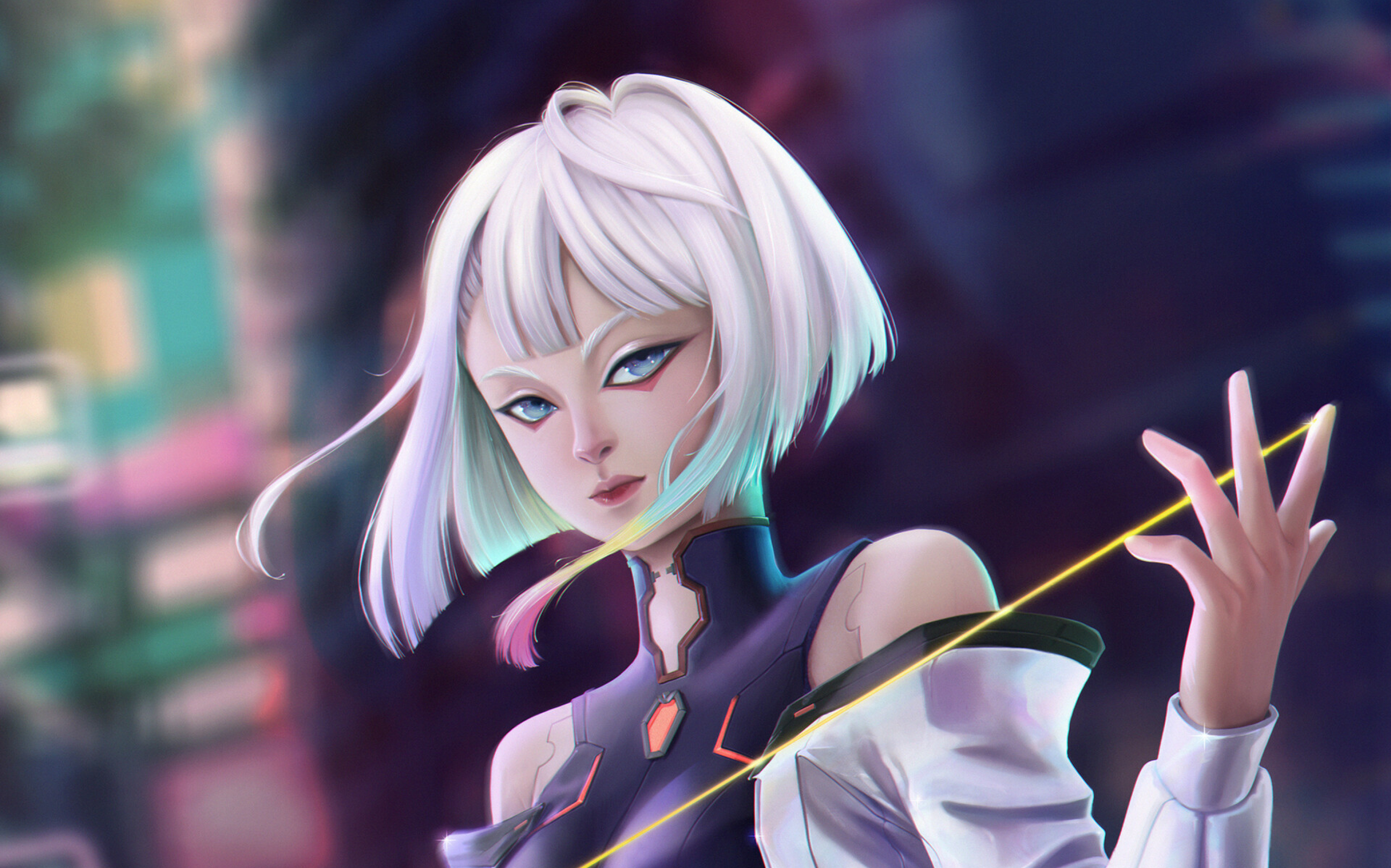 2960x1848 Resolution Lucy from Cyberpunk Edgerunners Fan Art 2960x1848 ...