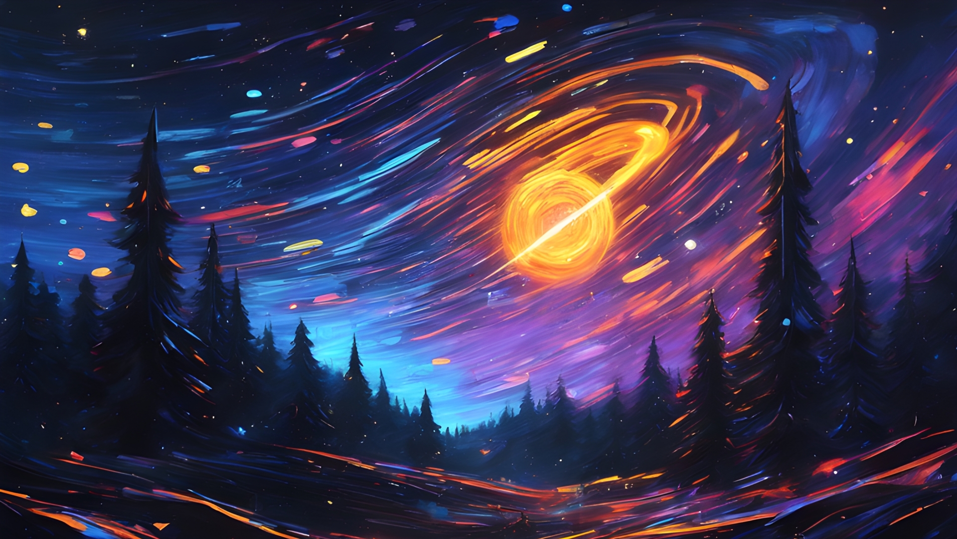 1920x1081 Resolution Magical Night 4K AI Artistic 1920x1081 Resolution ...