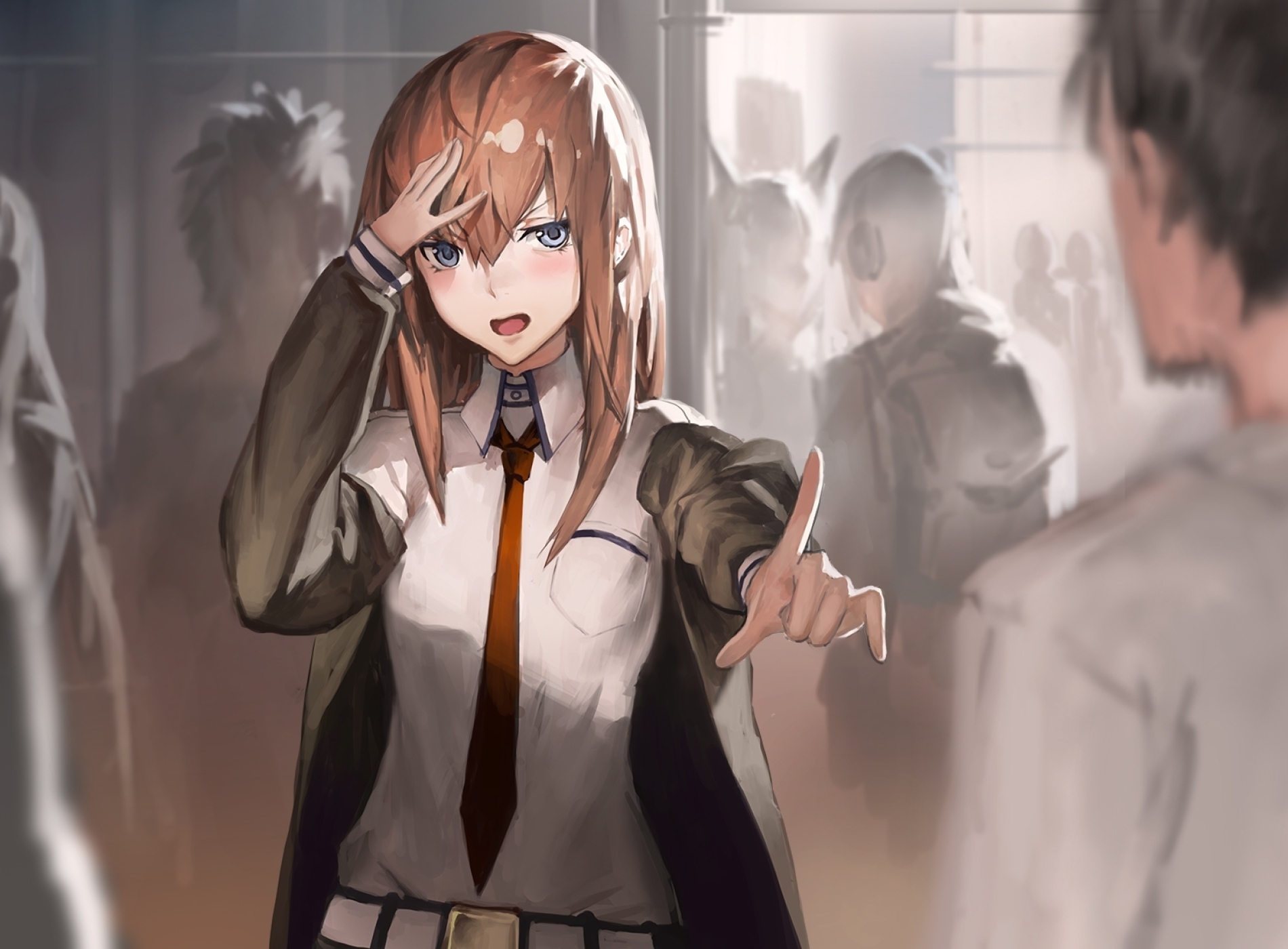 1900x1400 Resolution makise kurisu, okabe rintarou, anime 1900x1400 ...