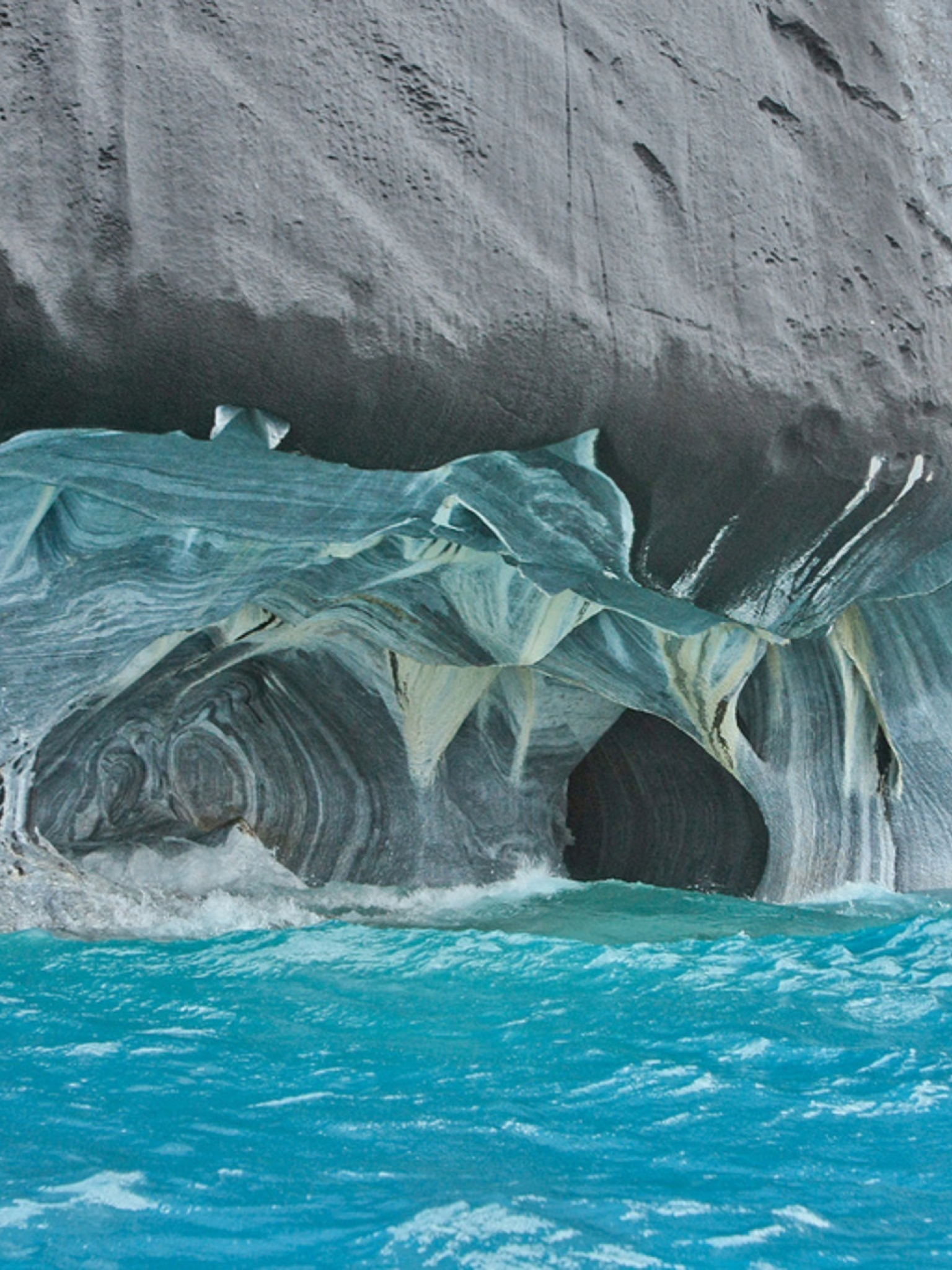 1536x2048 Resolution marble caves chile chico, chile, caves 1536x2048 ...