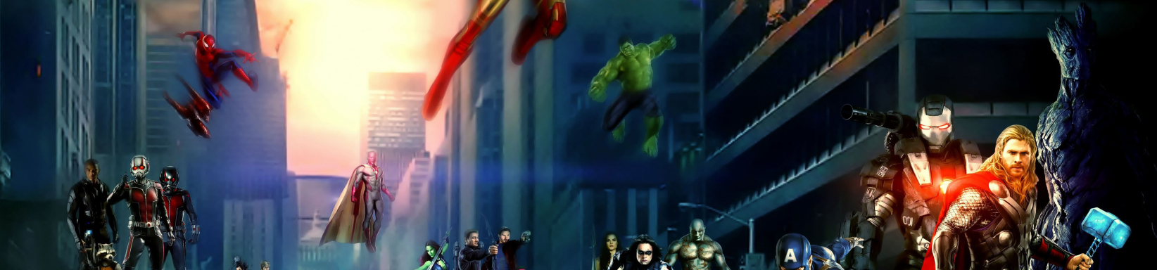 1644x384 Resolution Marvel Cinematic Universe Superhero Artwork ...