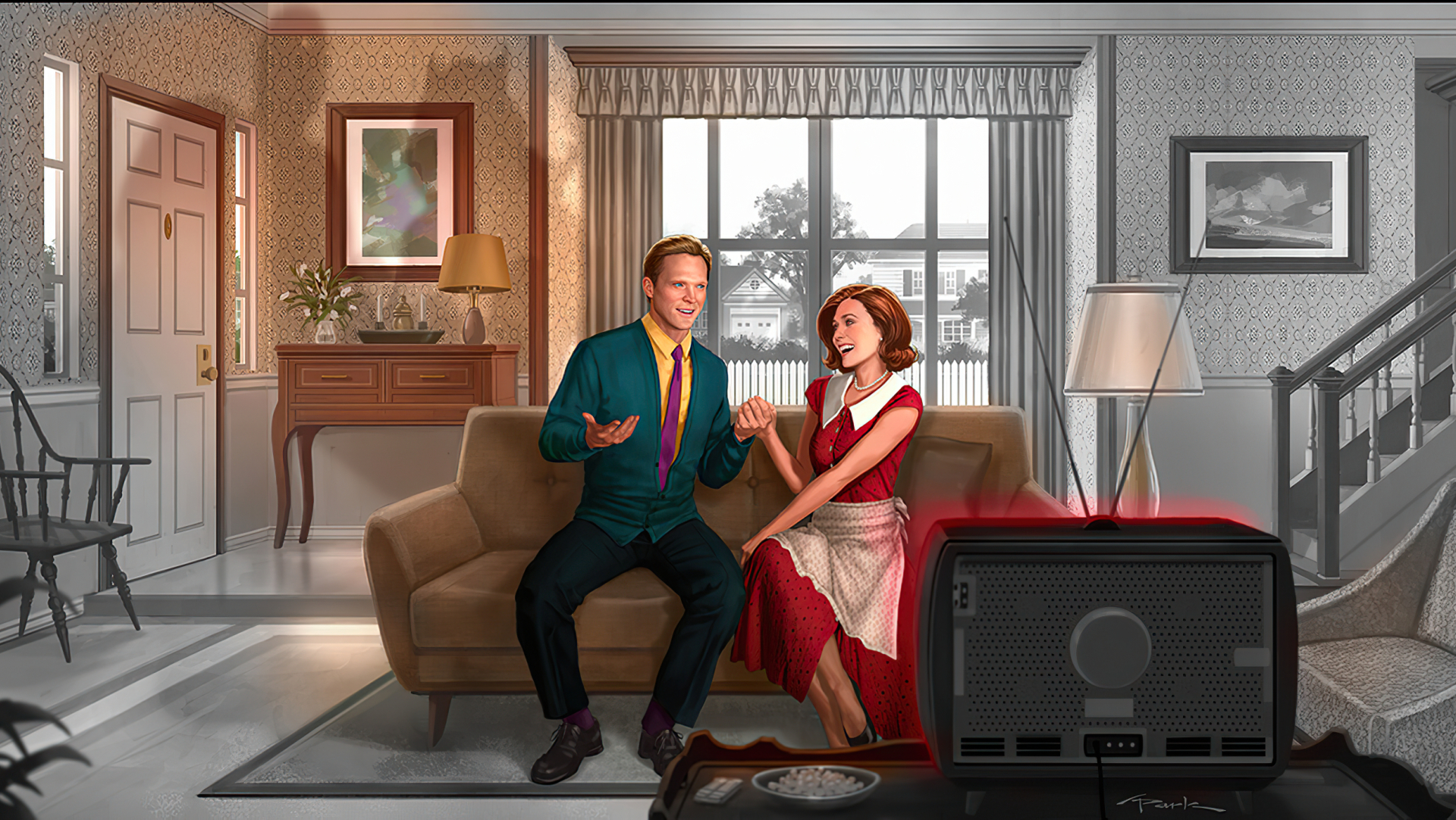 1920x1082 Resolution Marvel Wanda Vision Concept Art 1920x1082 ...