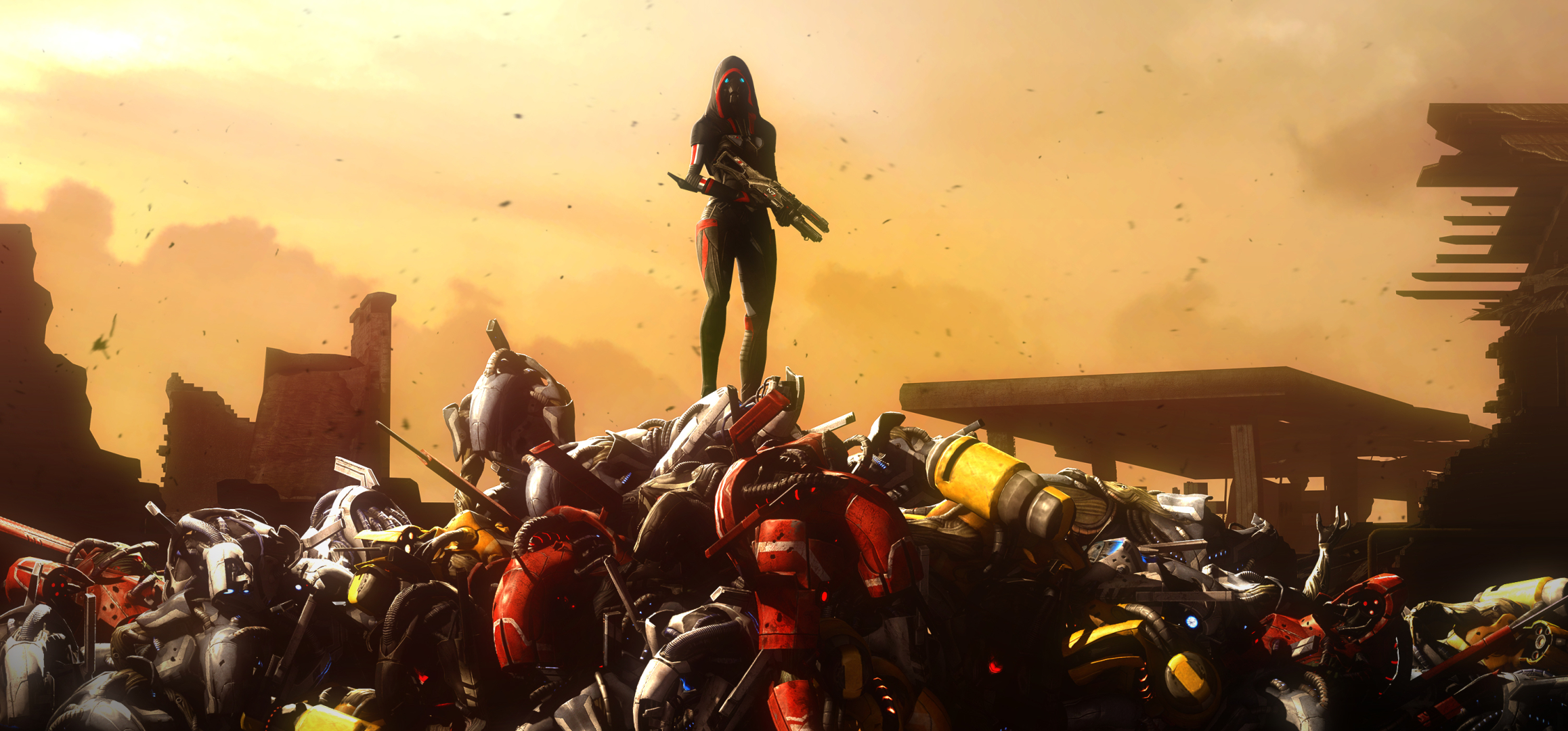 2316x1080 Resolution mass effect, soldier, robots 2316x1080 Resolution ...