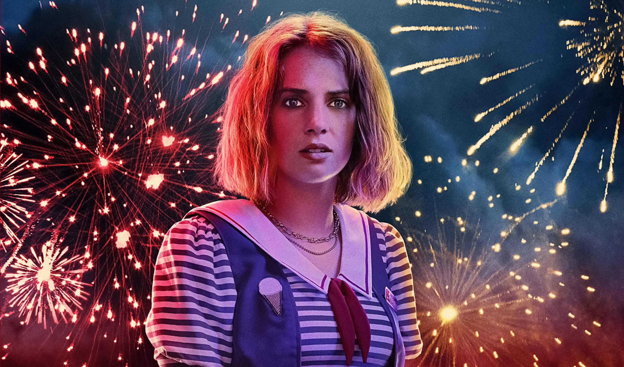 2450x1440 Resolution Maya Hawke as Robin In Stranger Things 2450x1440 ...