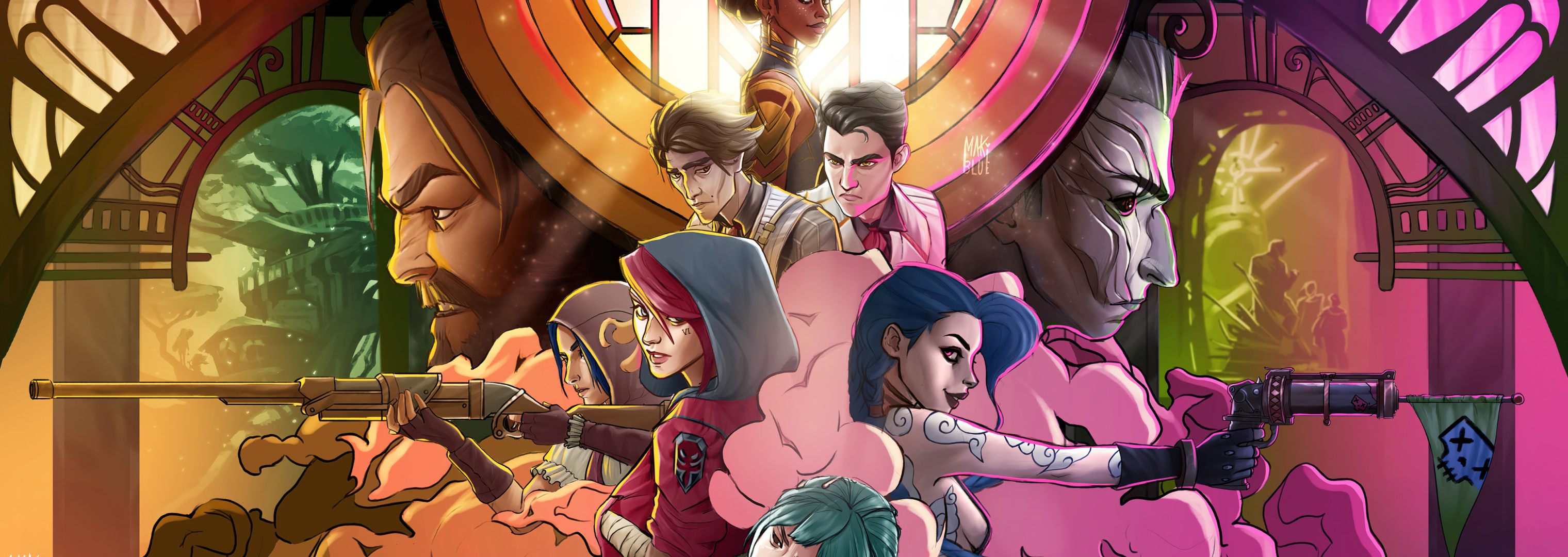 3040x1080 Resolution Mel Medarda, Jayce League of Legends 4k 3040x1080 ...