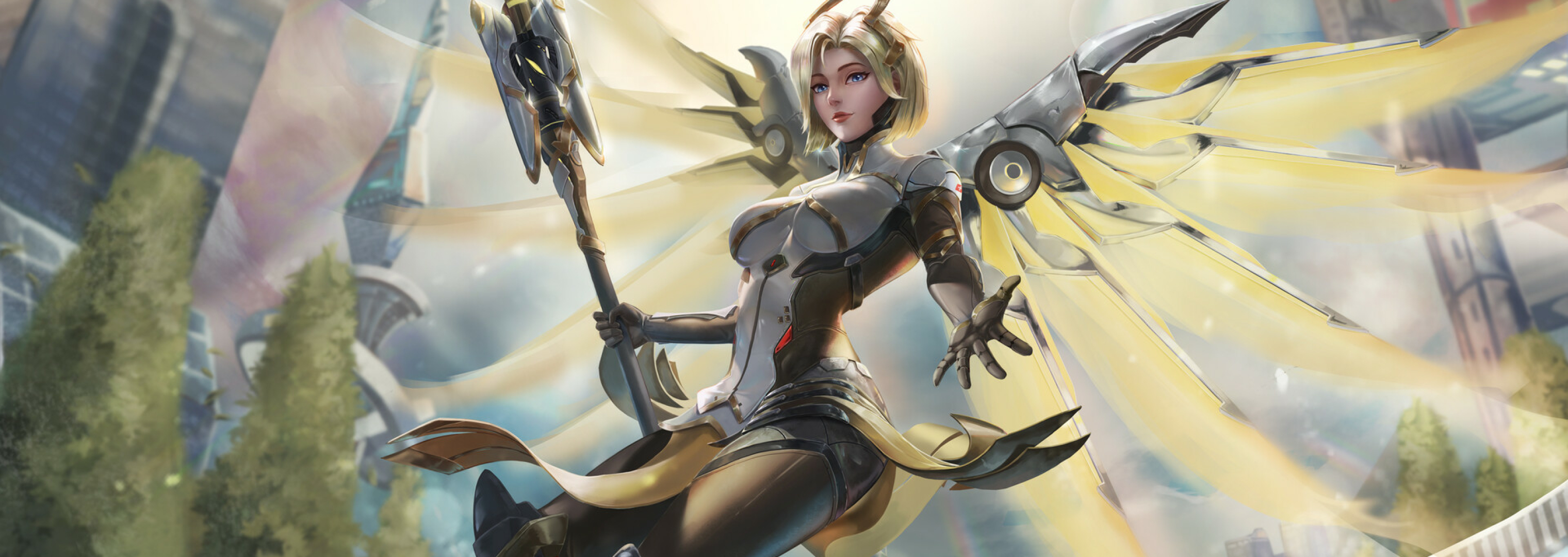 3040x1080 Resolution Mercy HD Overwatch 2 Art 3040x1080 Resolution ...
