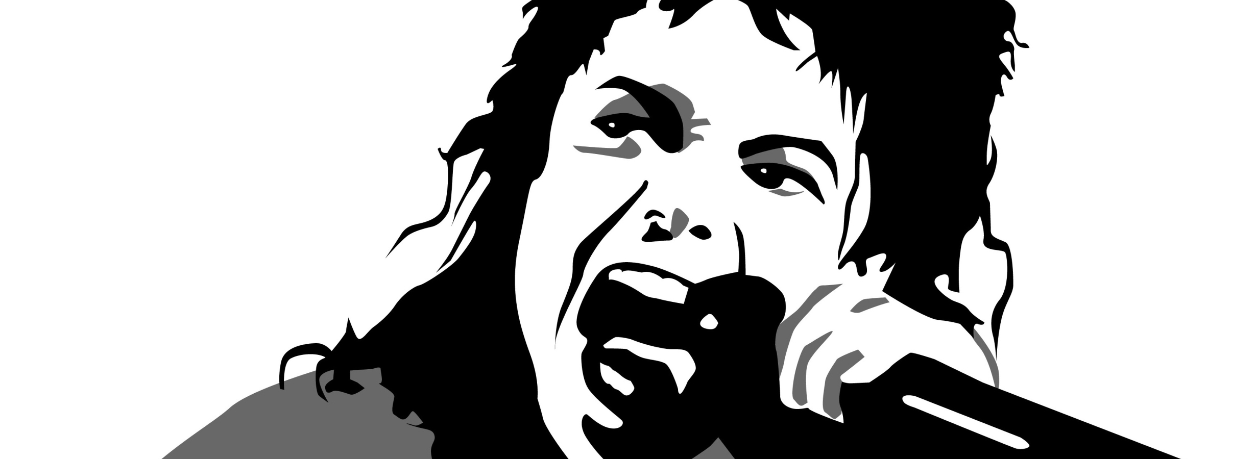 2460x900 Resolution michael jackson, vector graphics, face 2460x900 ...