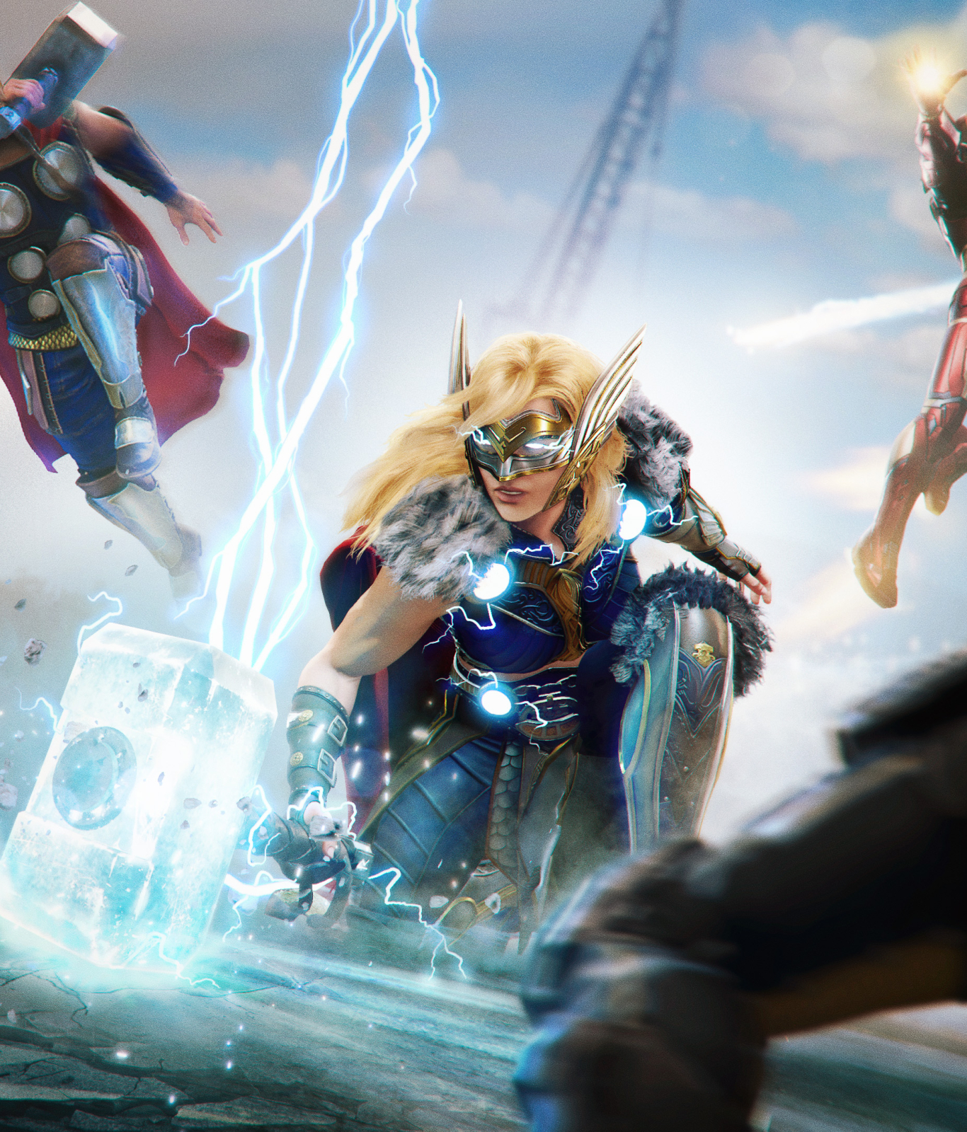 1366x1600 Resolution Mighty Thor Marvels Avengers Game 1366x1600 ...