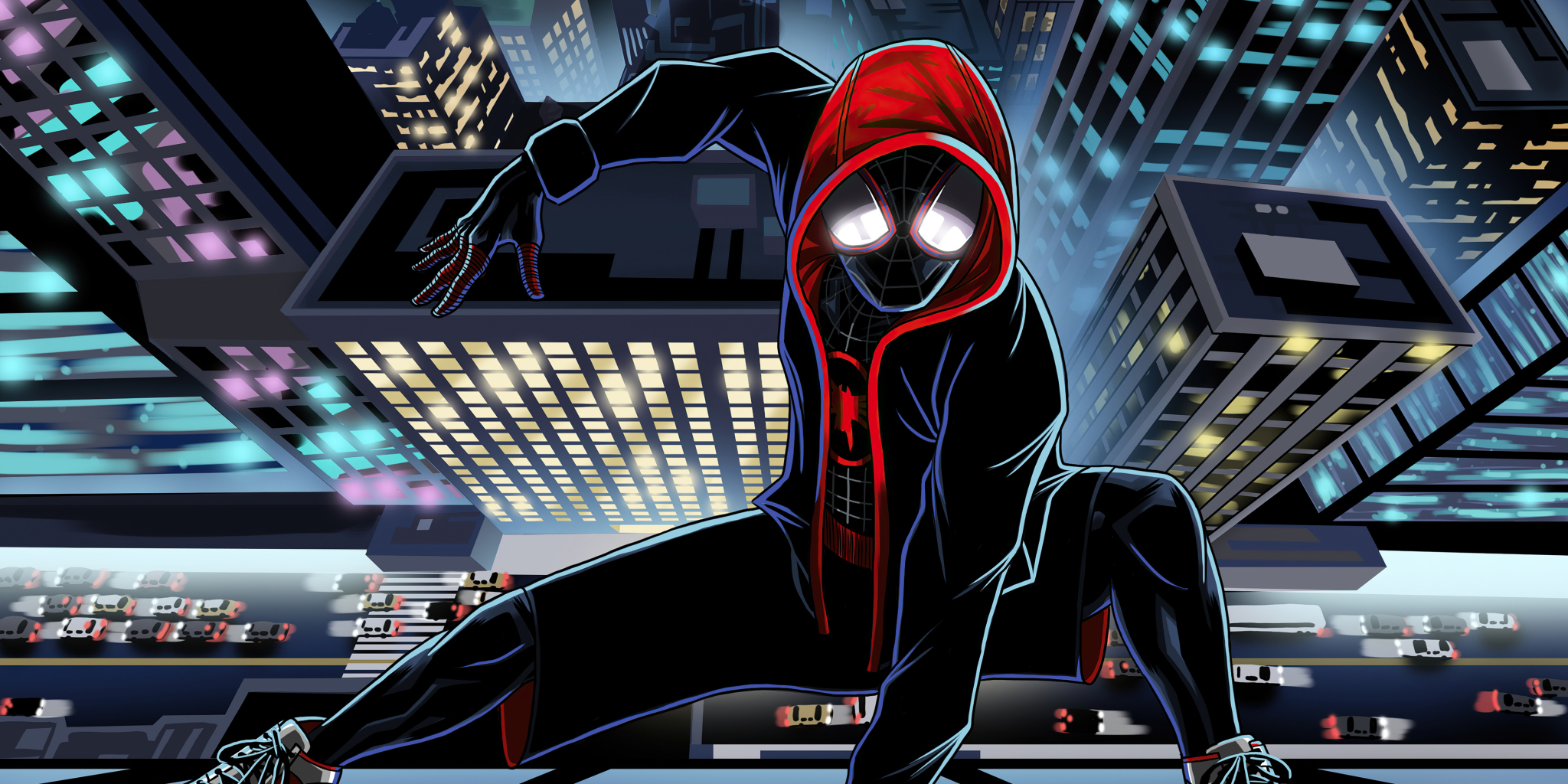 2048x1024 Resolution Miles Morales Cartoon Art 2048x1024 Resolution ...