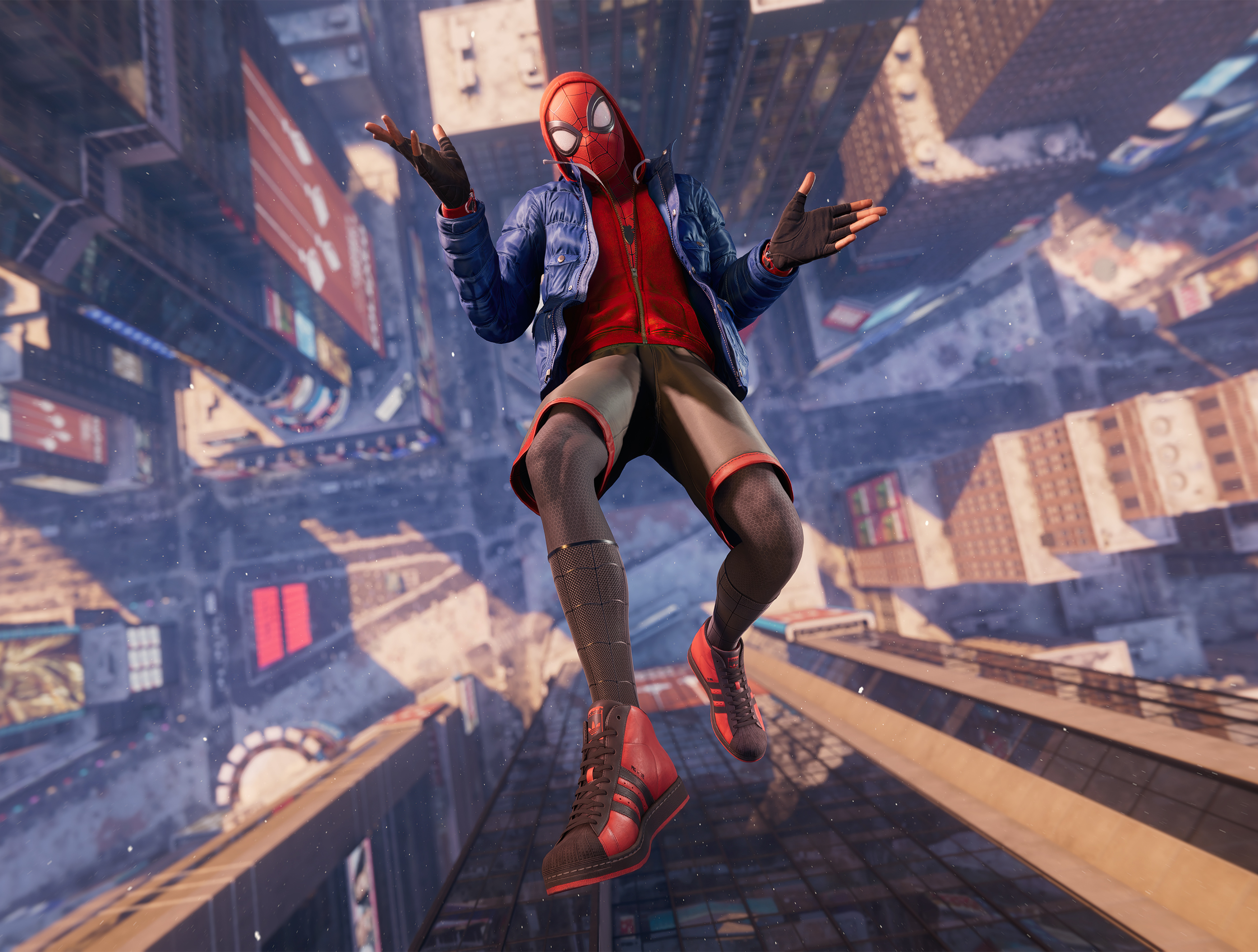 3840x2906 Resolution Miles Morales Spider-Man Falling Cool 3840x2906 ...