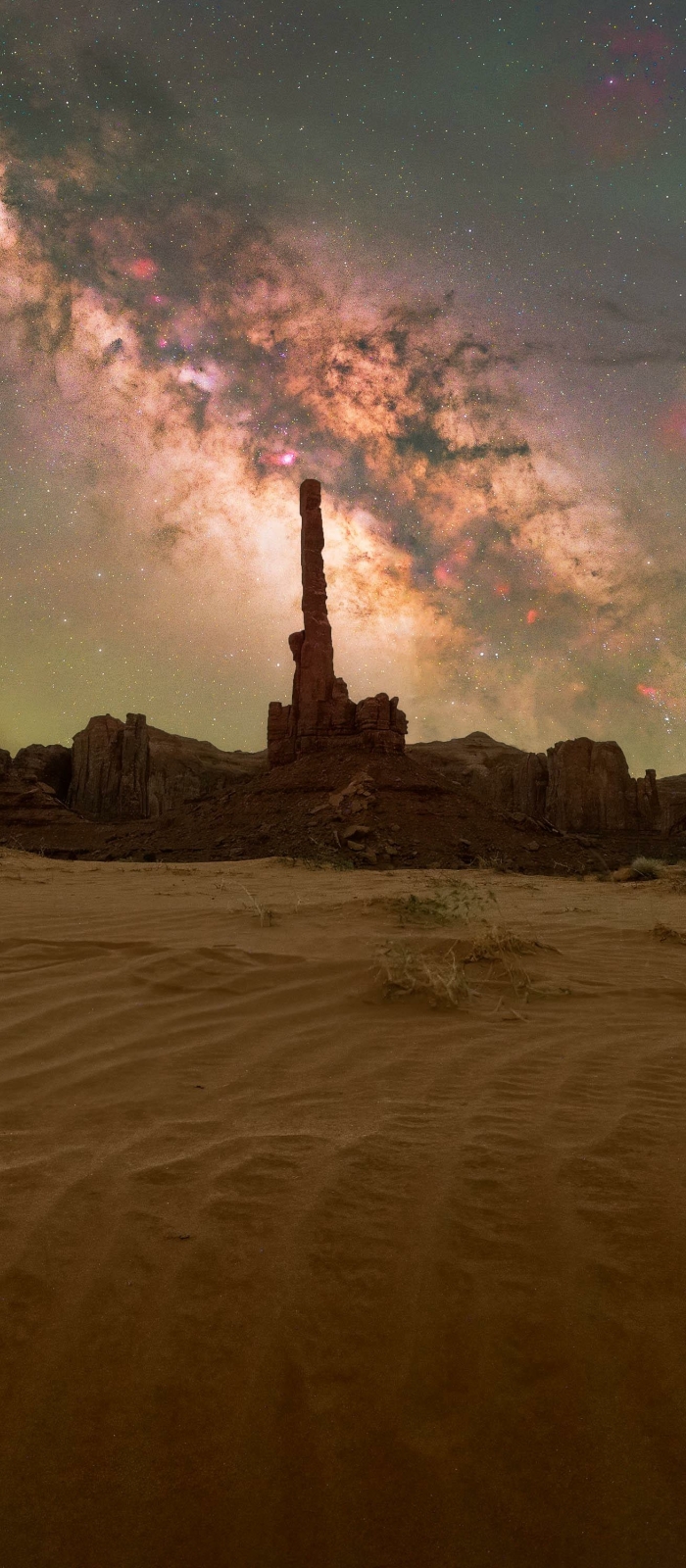 700x1600 Resolution Milky Way Monument Valley 700x1600 Resolution ...