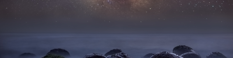 800x200 Resolution Milky Way Over the Bowling Ball Beach 800x200 ...