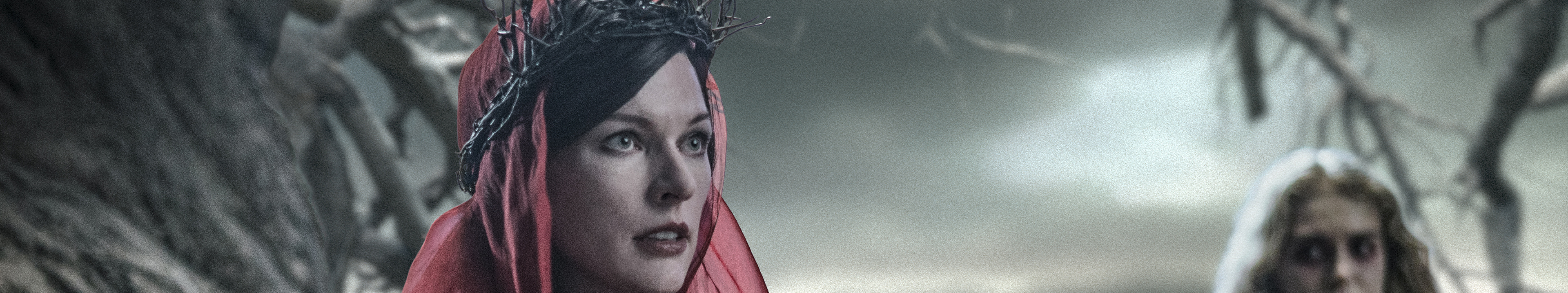 5760x1080 Resolution Milla Jovovich as Nimue The Blood Queen in Hellboy ...