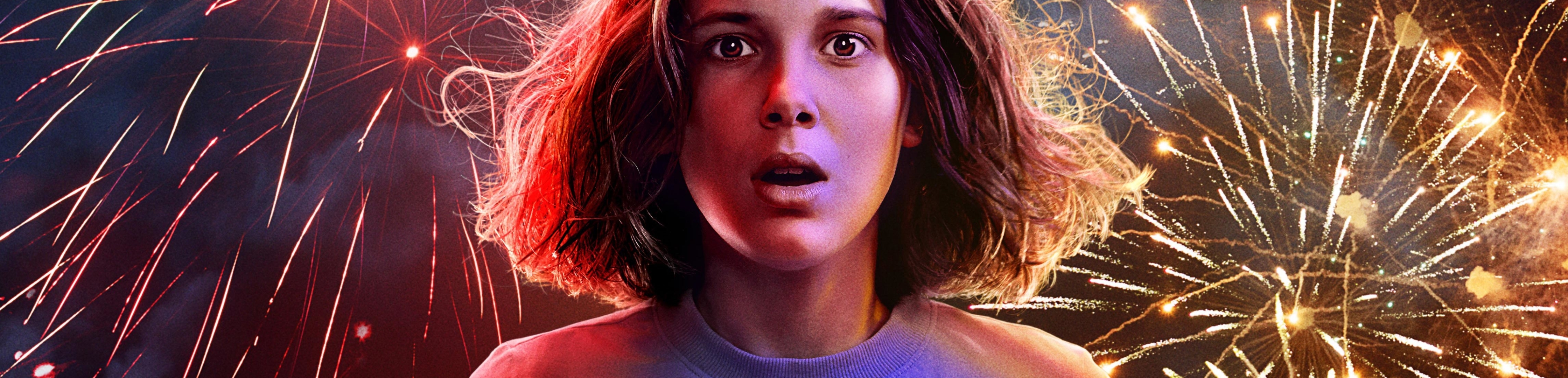 4480x1080 Millie Bobby Brown As Eleven Stranger Things 3 Poster ...