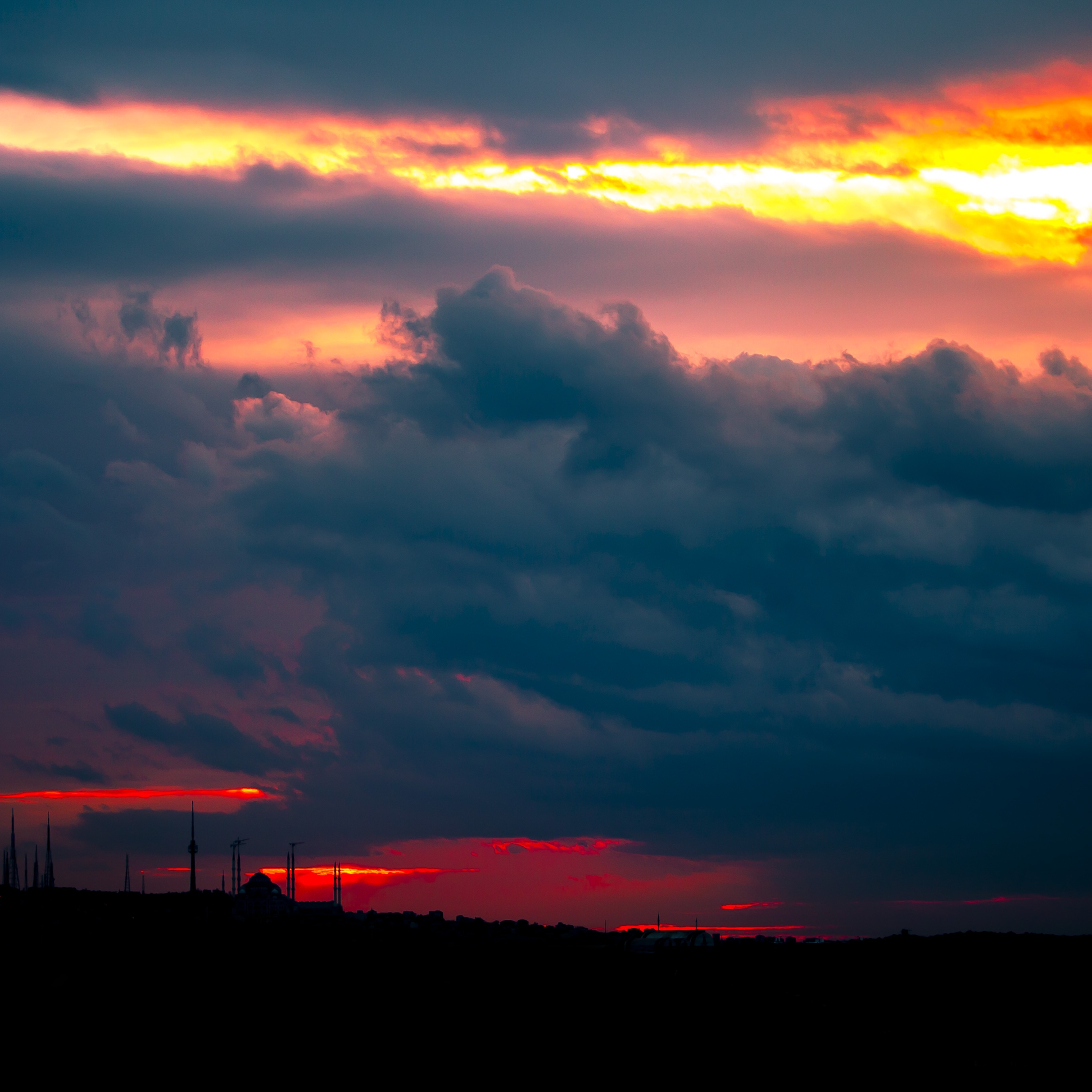 3000x3000 Resolution minarets, sunset, clouds 3000x3000 Resolution ...