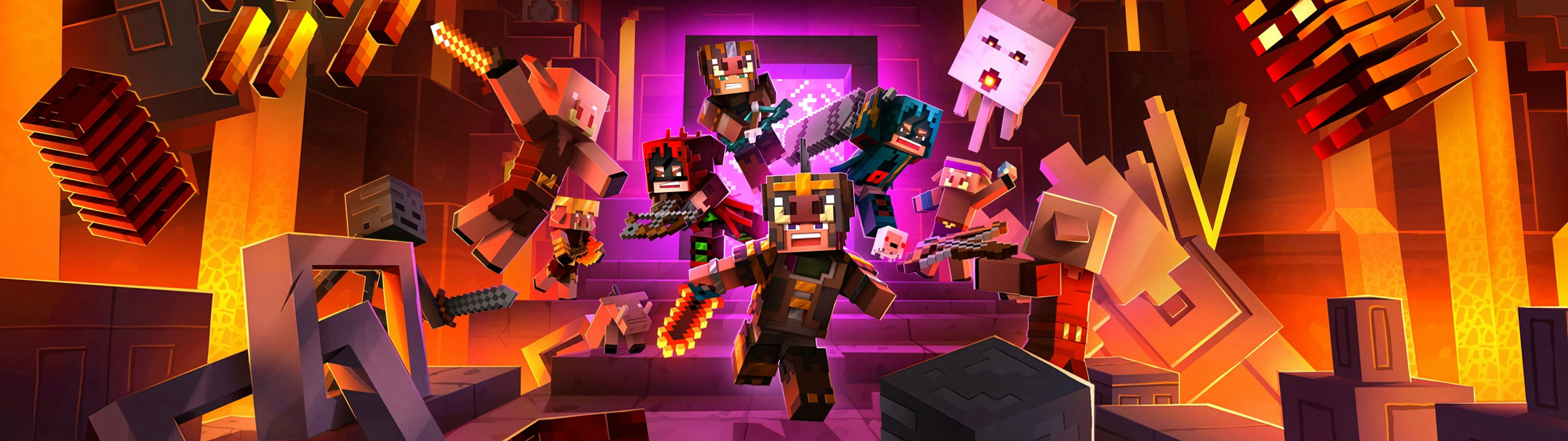 6000x1688 Resolution Minecraft Dungeons 4k Gaming Poster 6000x1688 ...