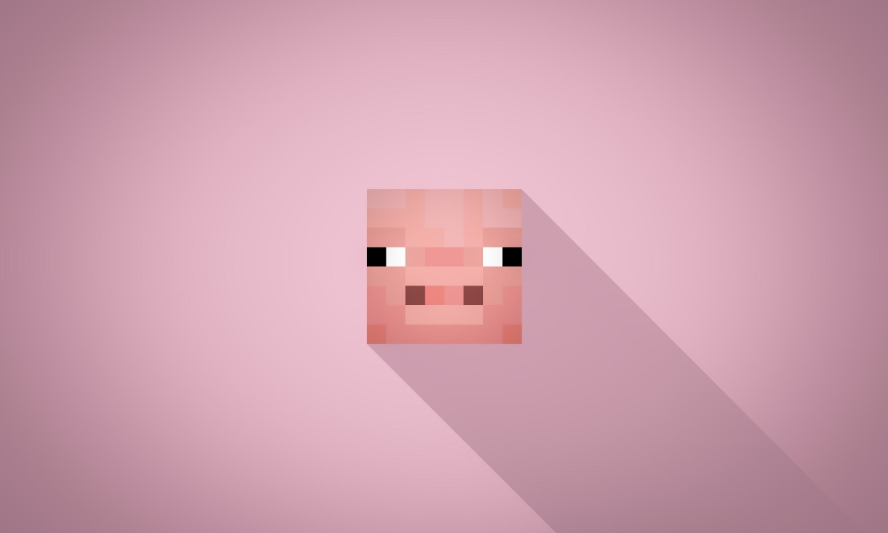 1280x769 Resolution Minecraft Minimalist Pig 1280x769 Resolution ...