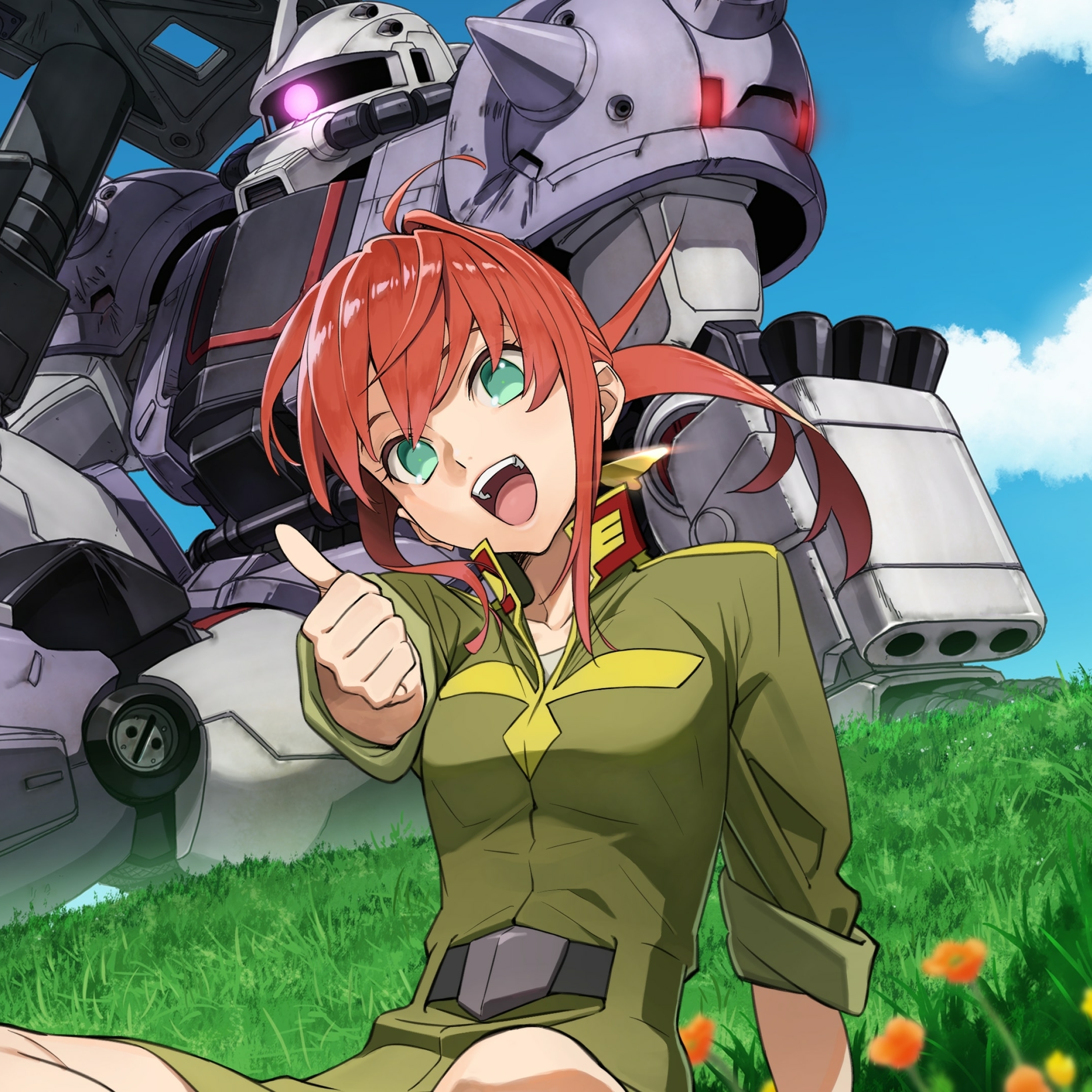 2480x2480 Resolution Mobile Suit Gundam Battle Operation Code Fairy 4k ...
