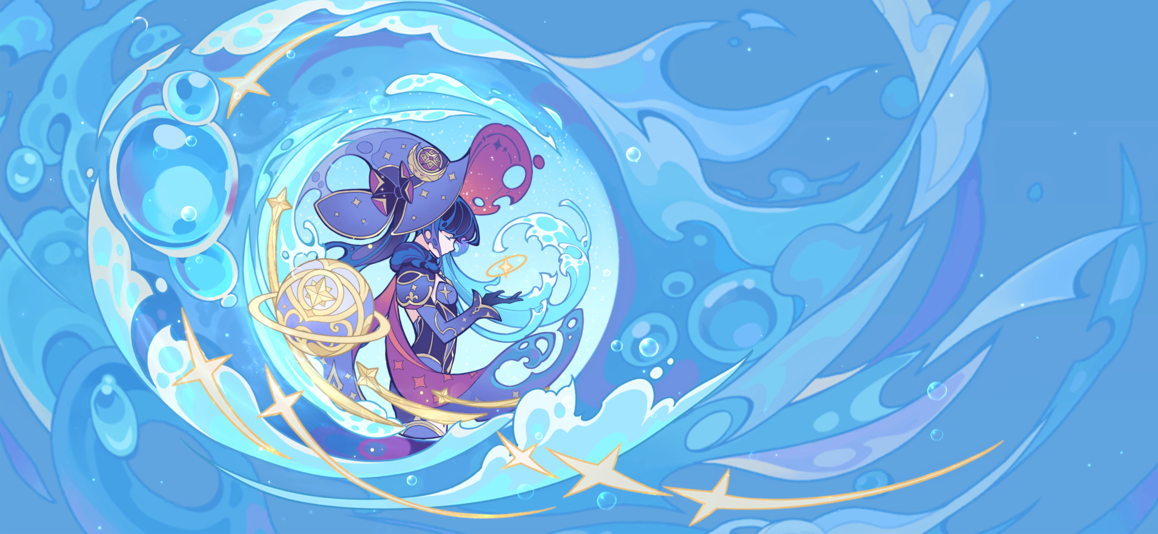 2340x1080 Mona Cool Genshin Impact Digital Art HD 2340x1080 Resolution ...