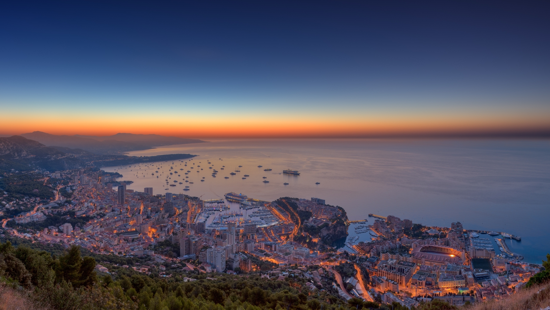 1920x1082 Resolution monaco, city, view from the top 1920x1082 ...