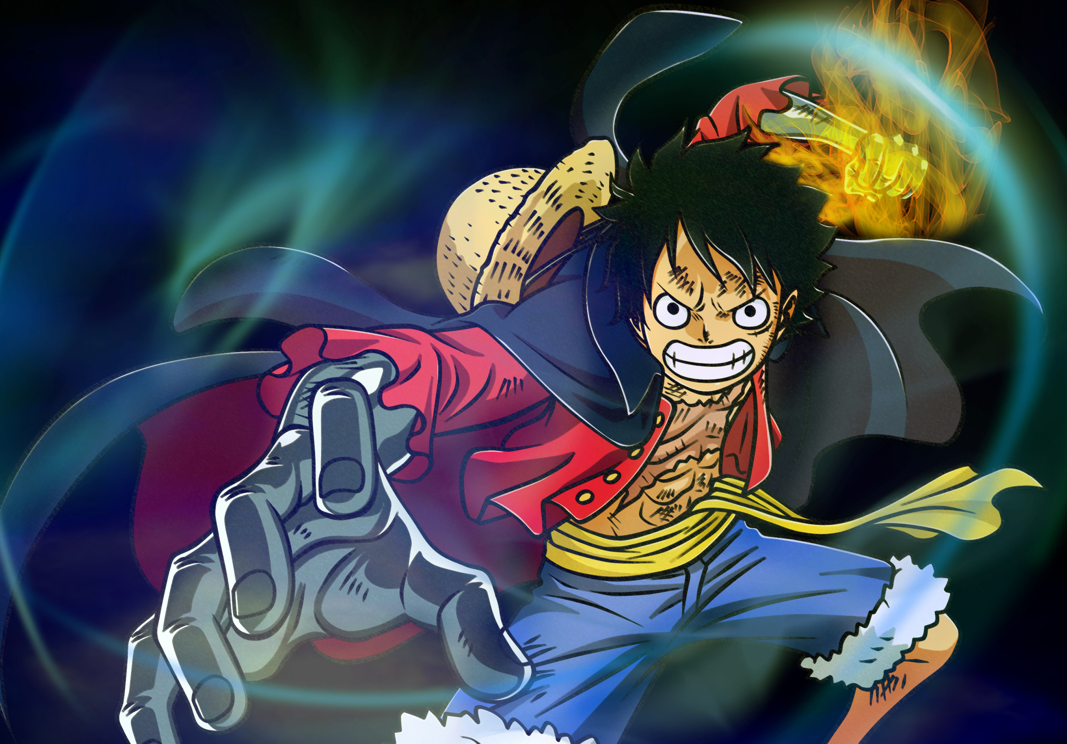 3440x2400 Resolution Monkey Luffy 5K One Piece Angry Art 3440x2400 ...
