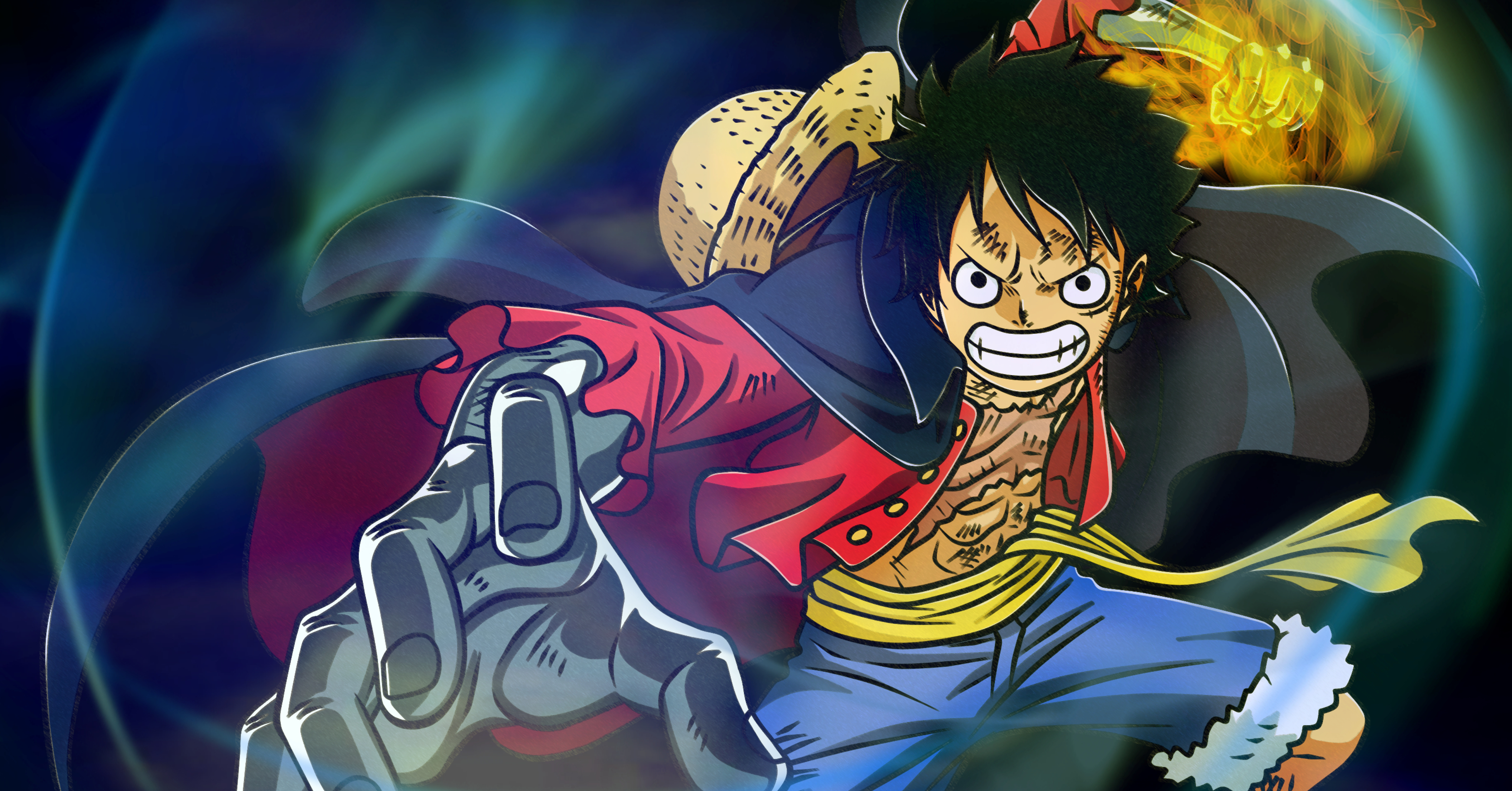 5120x2680 Resolution Monkey Luffy 5K One Piece Angry Art 5120x2680 ...