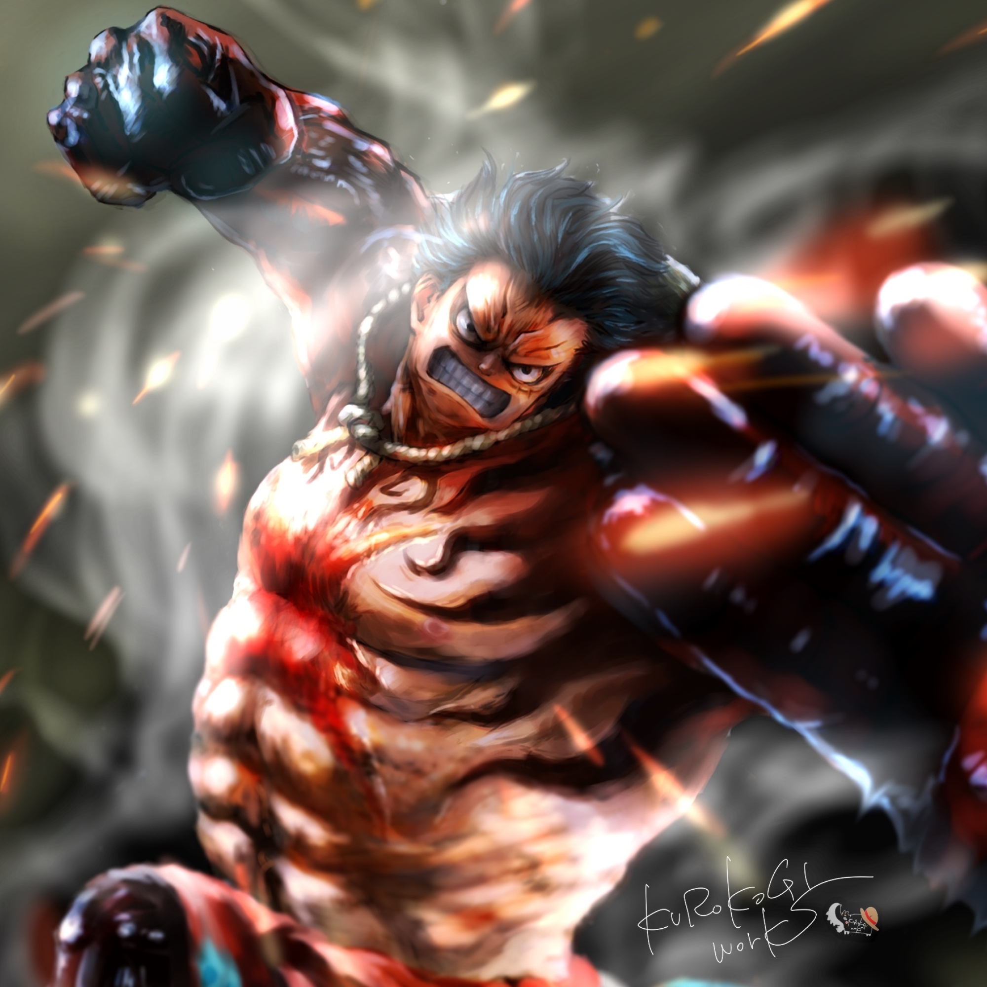 2000x2000 Resolution Monkey Luffy OP Art 2000x2000 Resolution Wallpaper ...