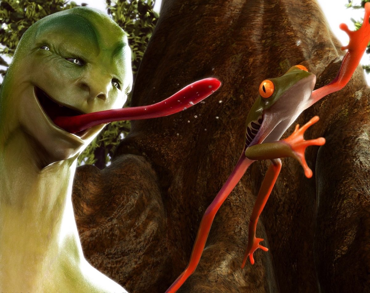 1200x952 Resolution monster, tongue, frog 1200x952 Resolution Wallpaper ...