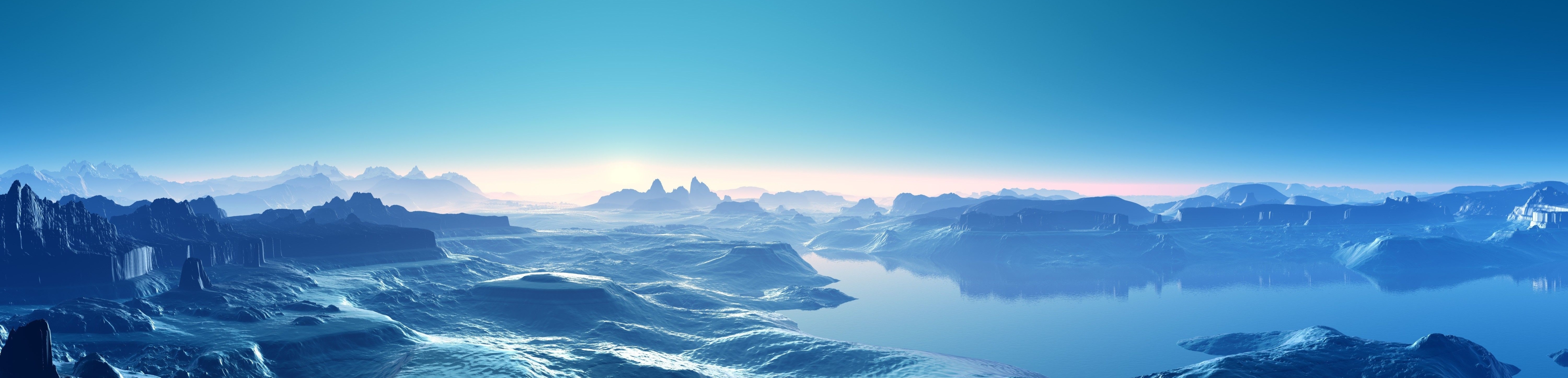 4480x1080 Resolution Moon Clouds Sea Sky 4480x1080 Resolution Wallpaper ...