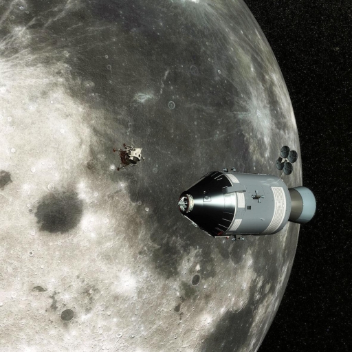 512x512 Resolution moon, earth, command module apollo 512x512 ...