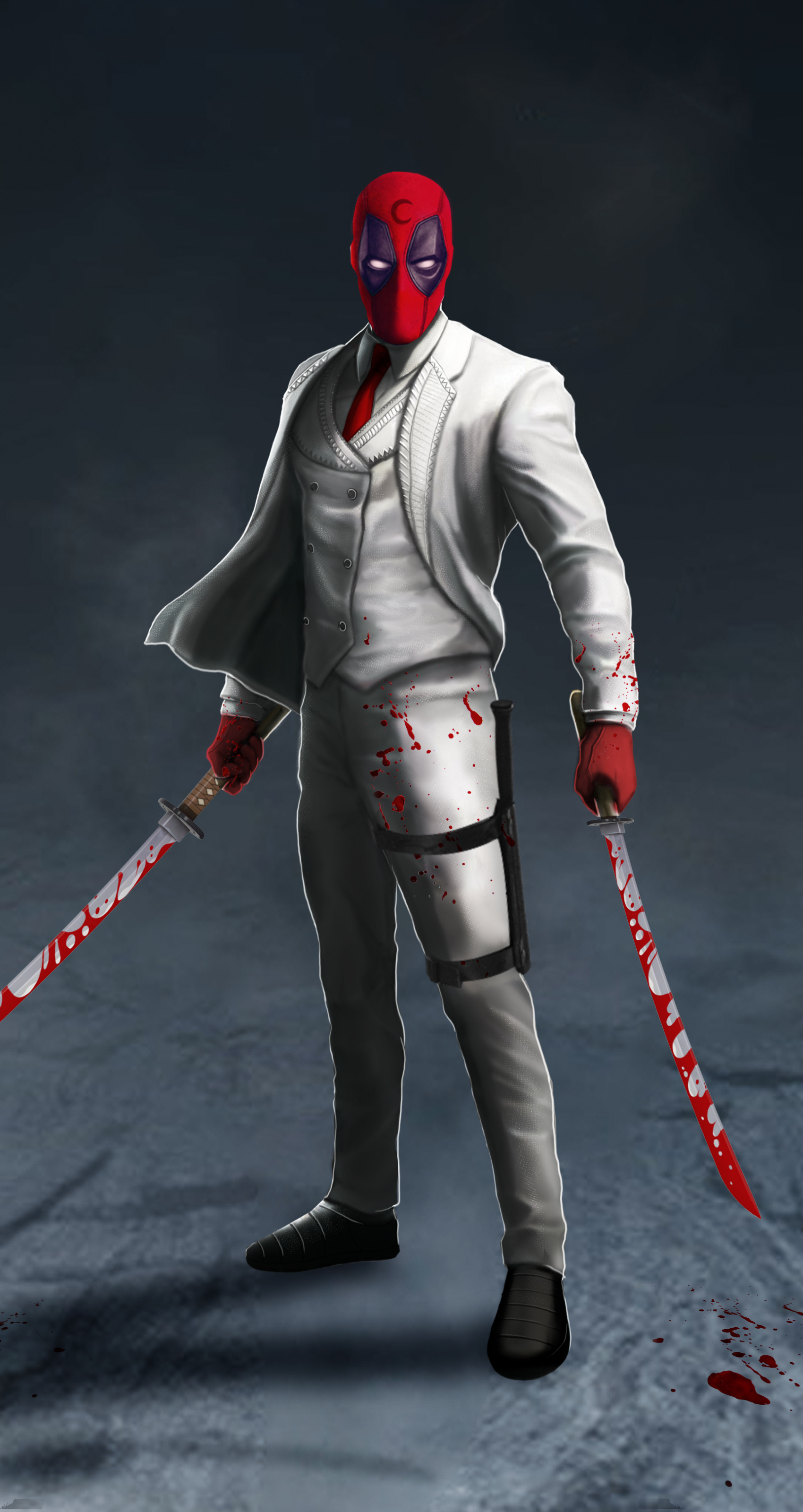 1700x3200 Resolution Moon Knight X Deadpool Art 1700x3200 Resolution ...