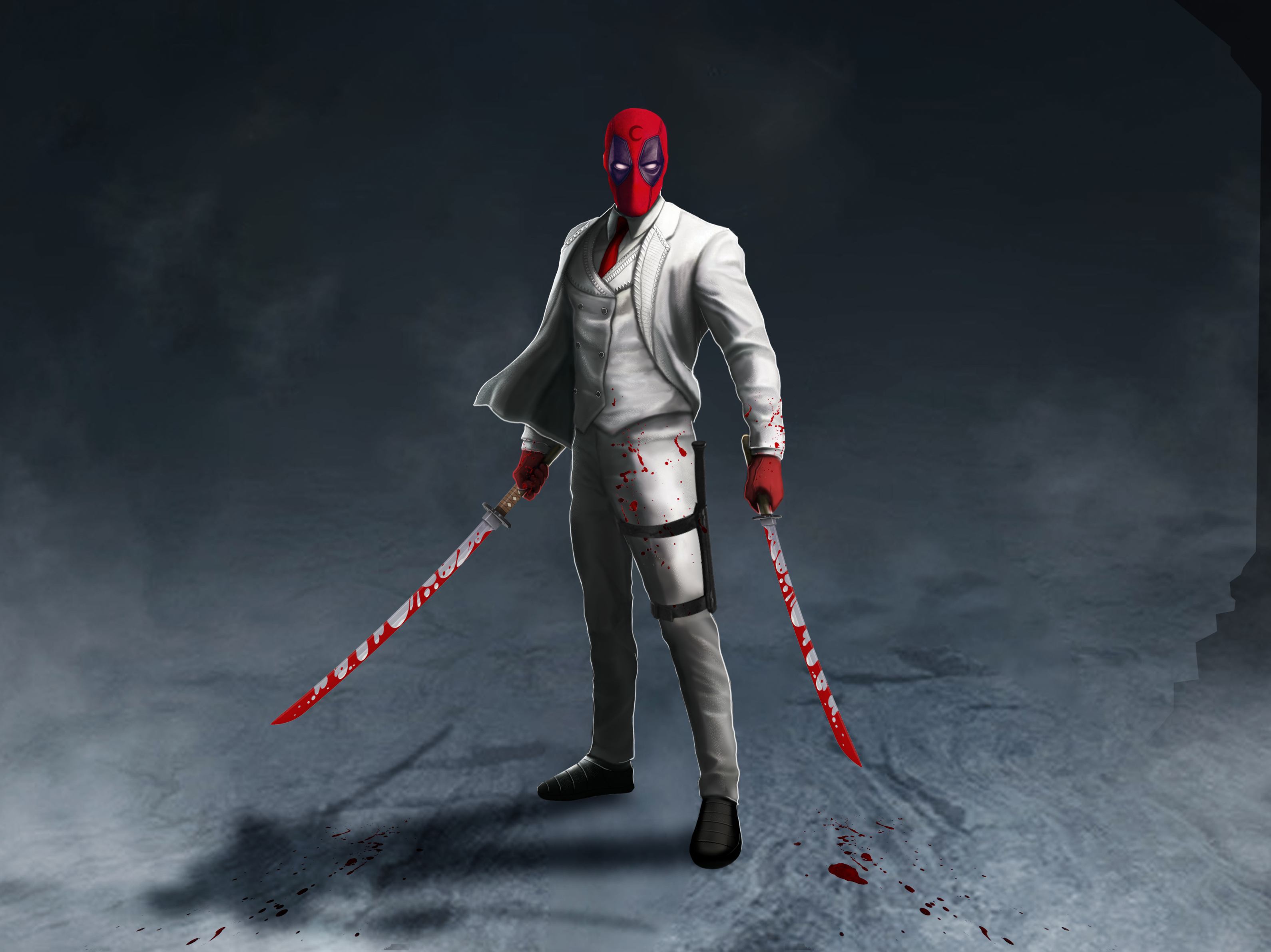 3180x2383 Resolution Moon Knight X Deadpool Art 3180x2383 Resolution ...
