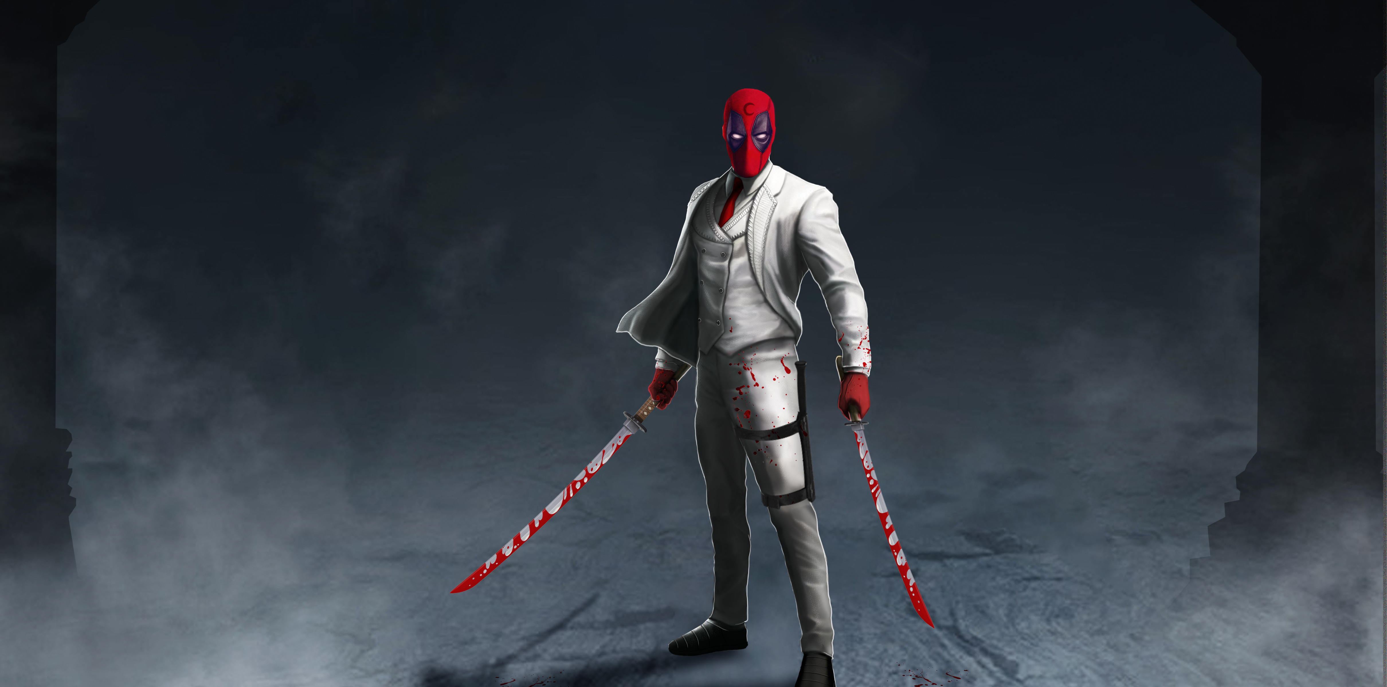 4840x2400 Resolution Moon Knight X Deadpool Art 4840x2400 Resolution ...