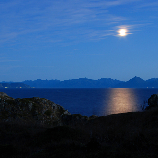 512x512 Resolution moon, sky, mountains 512x512 Resolution Wallpaper ...
