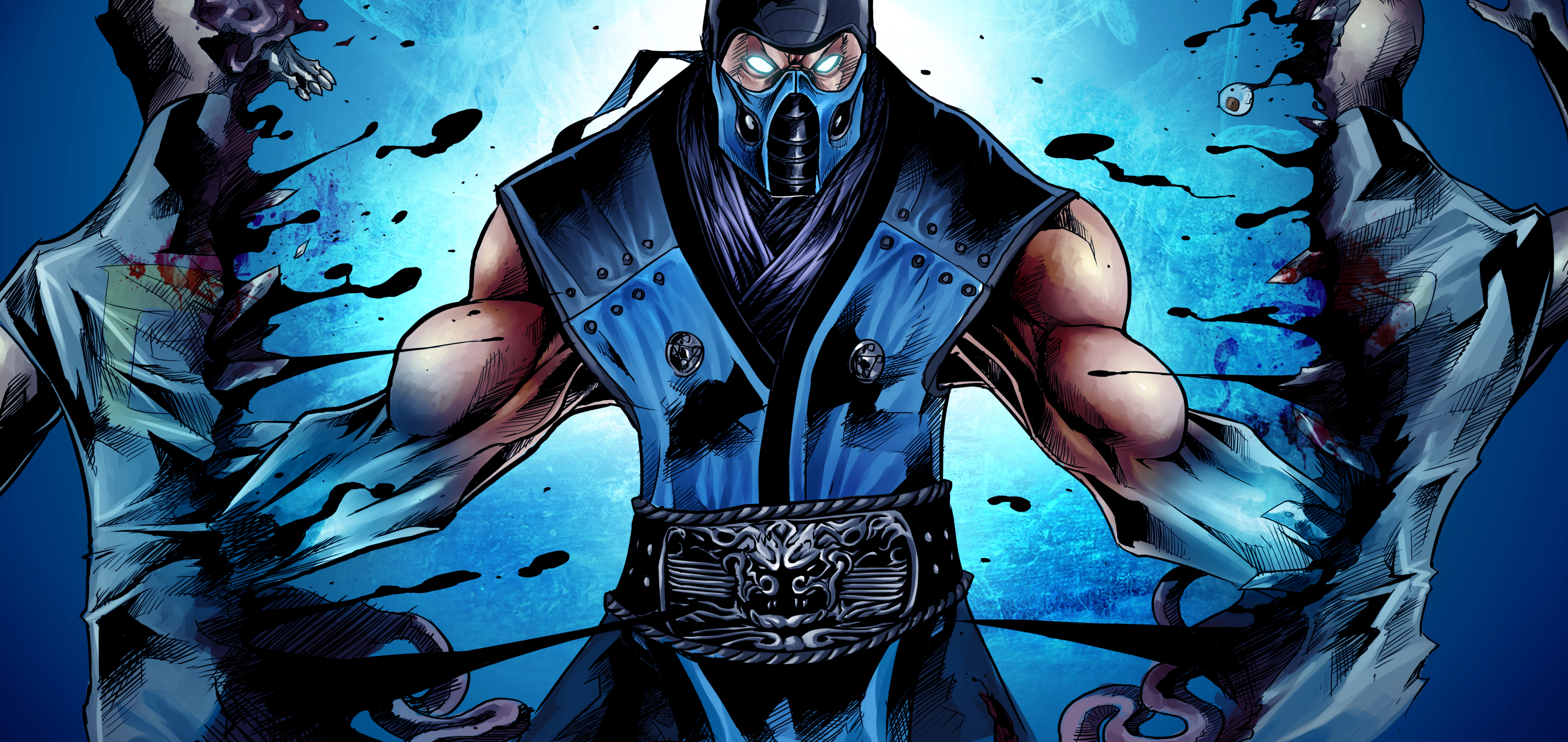 3040x1440 Resolution mortal kombat, sub-zero, ninja 3040x1440 ...