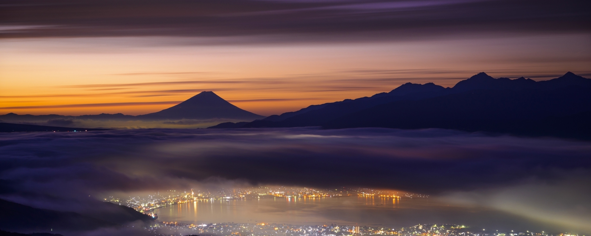 1920x768 Resolution Mount Fuji 4k Japan Photography Night 1920x768 ...