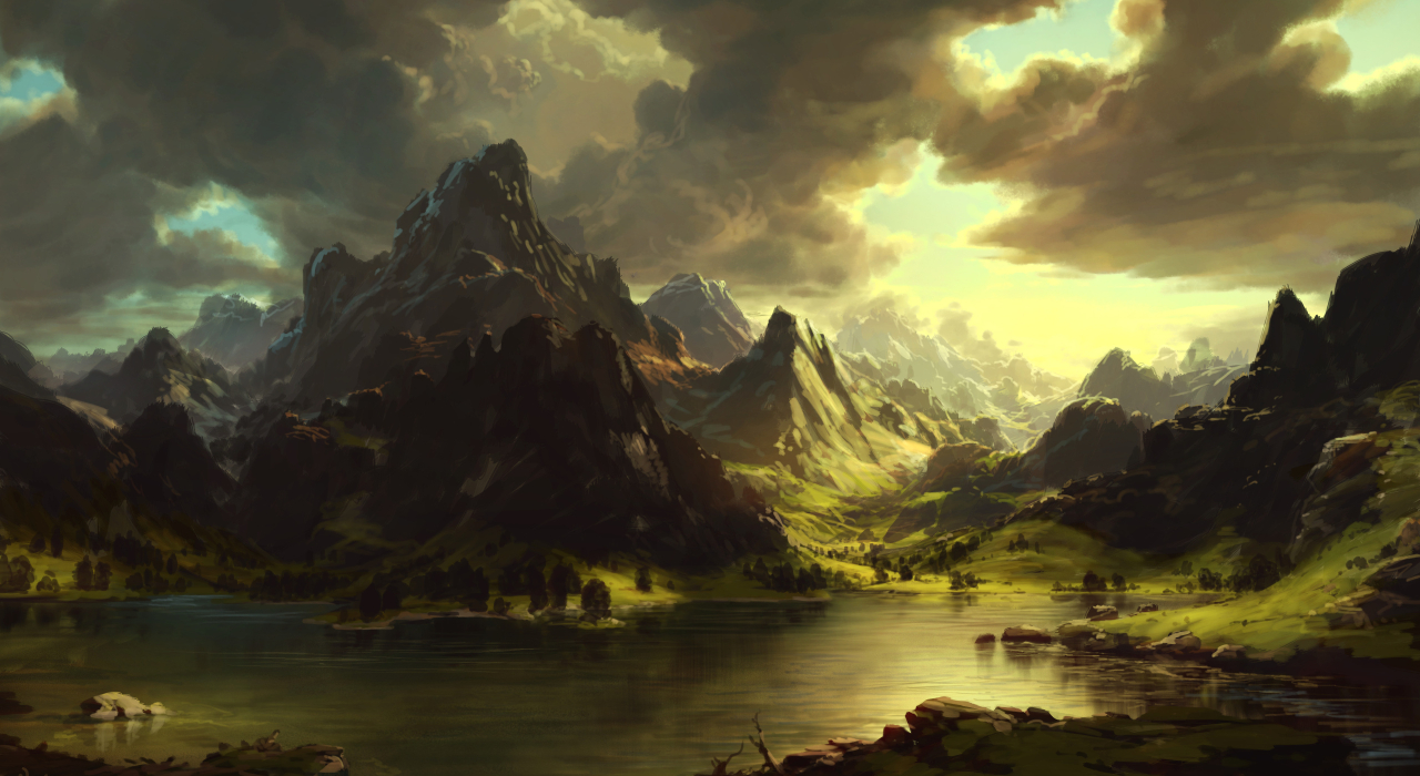 1280x700 Resolution Mountain Lake Digital 4K 1280x700 Resolution ...