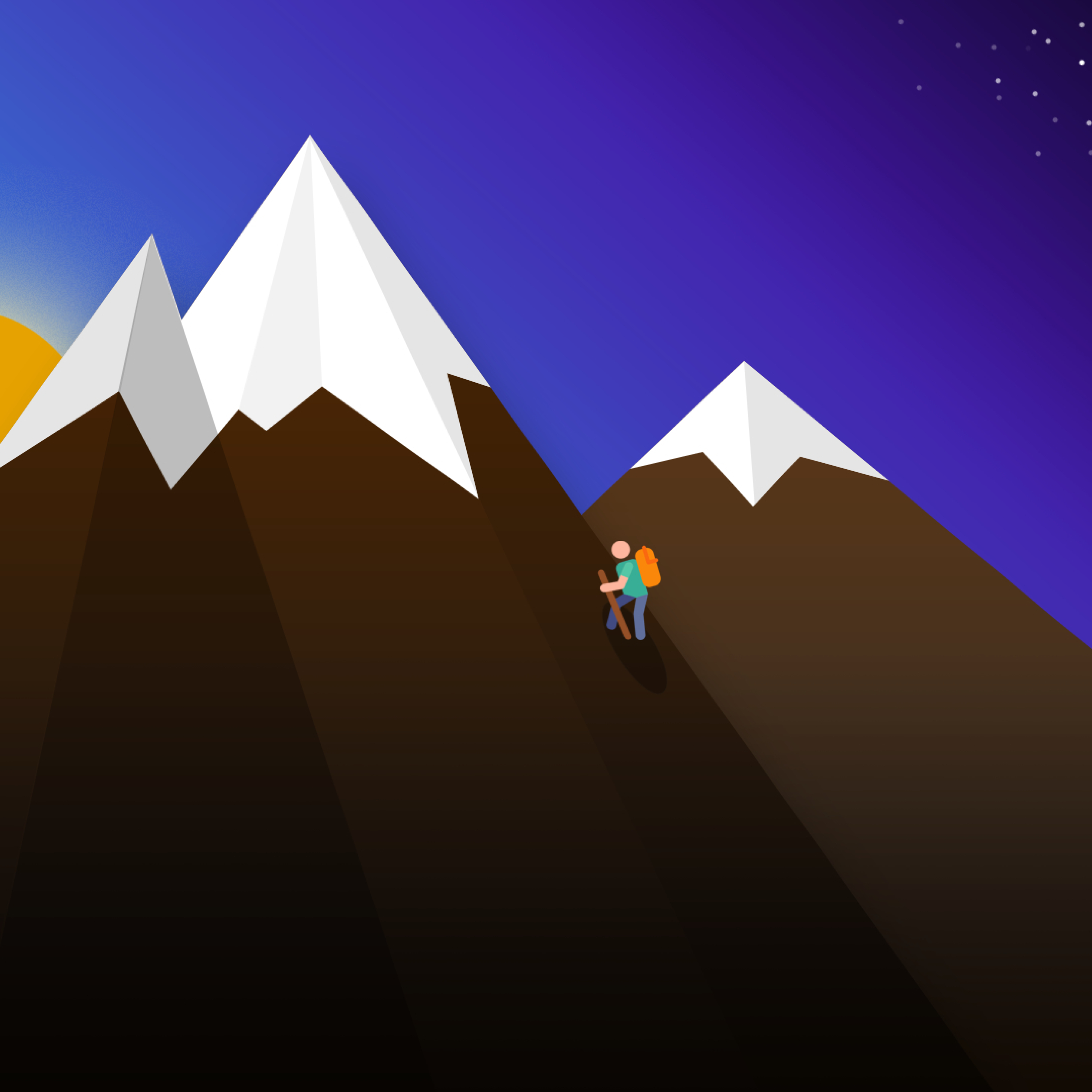 4000x4000 Resolution Mountain Trekking Art 4000x4000 Resolution ...