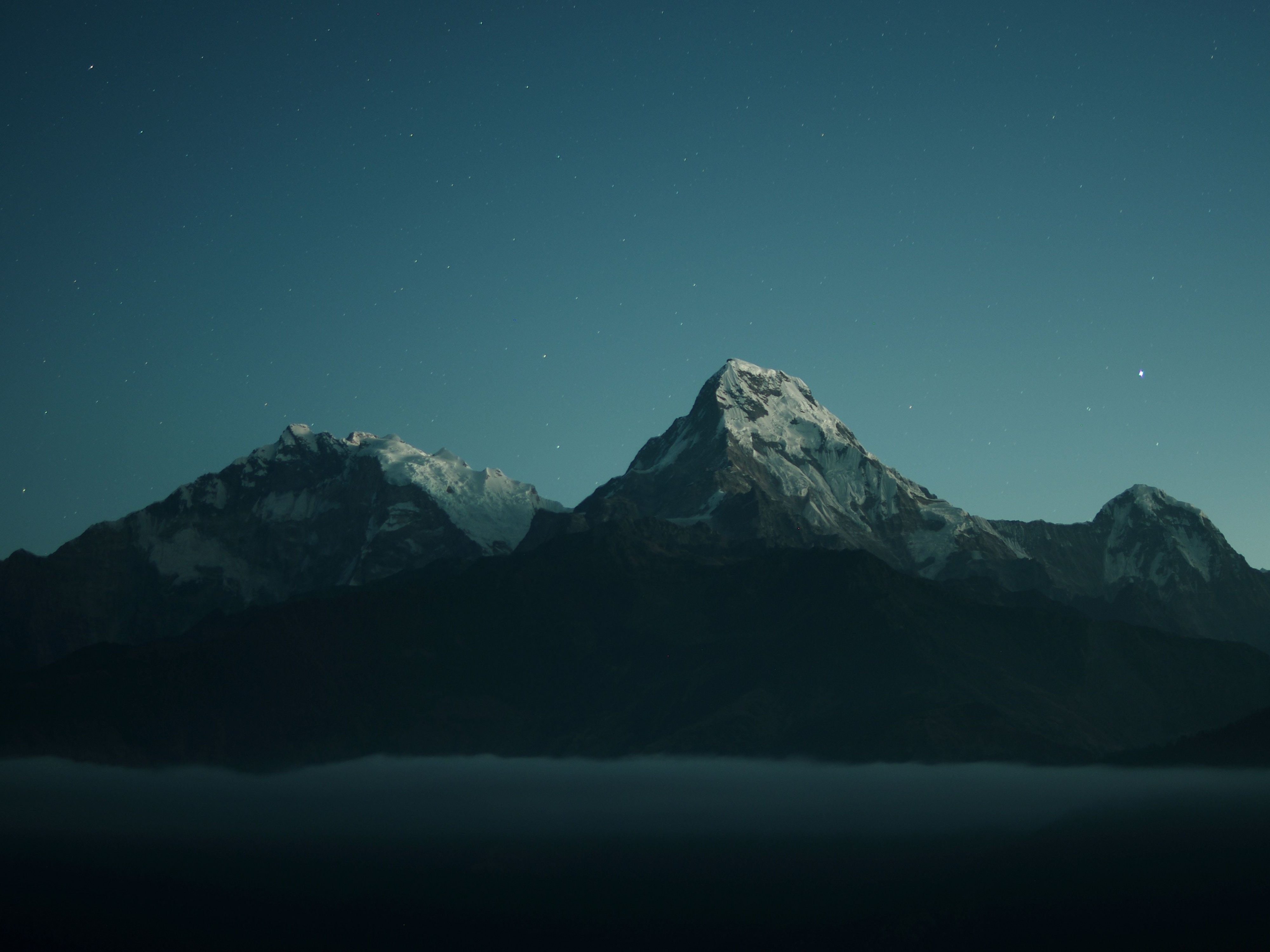 4000x3000 Resolution Mountains in Dark Night 4000x3000 Resolution ...