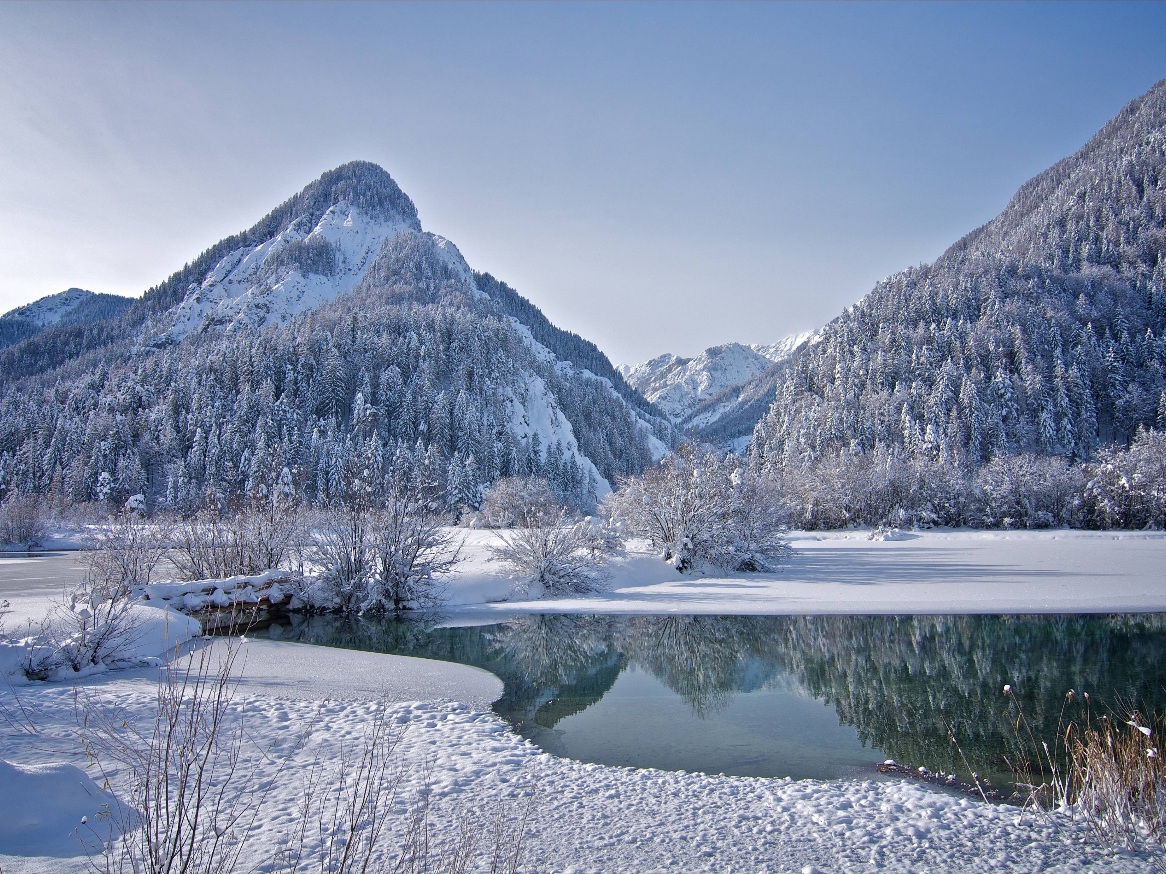 4000x3000 Resolution mountains, trees, frozen lake 4000x3000 Resolution ...
