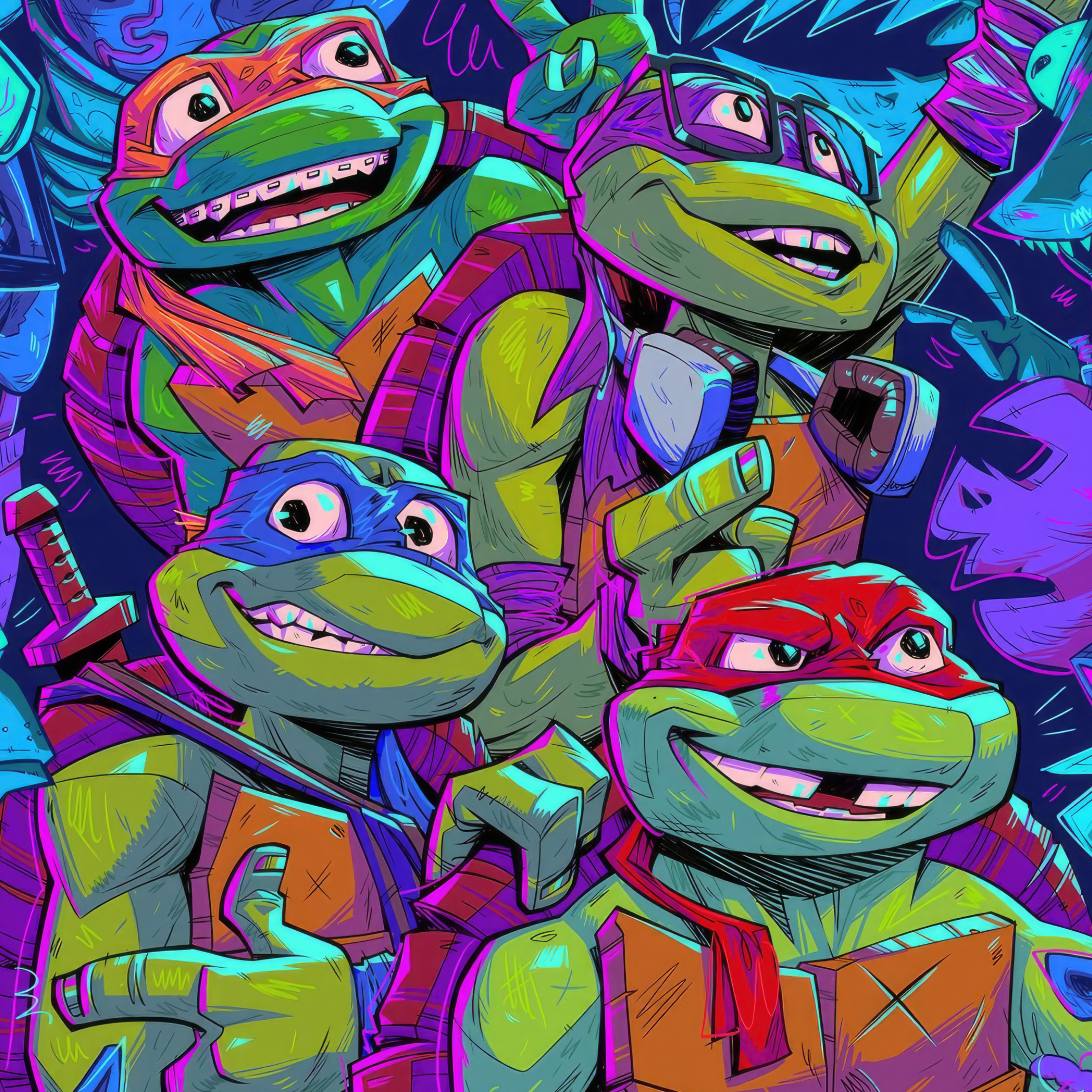 2248x2248 Resolution Mutant Mayhem 4k Teenage Mutant Ninja Turtles ...