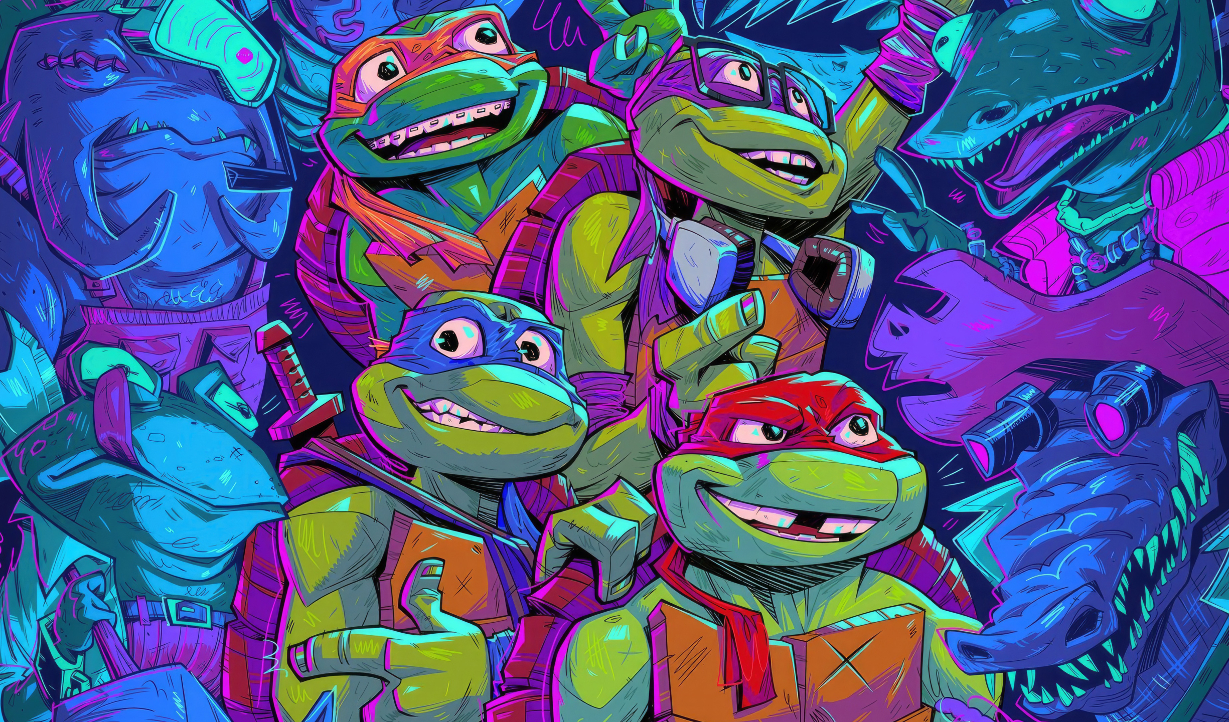 2450x1440 Resolution Mutant Mayhem 4k Teenage Mutant Ninja Turtles ...
