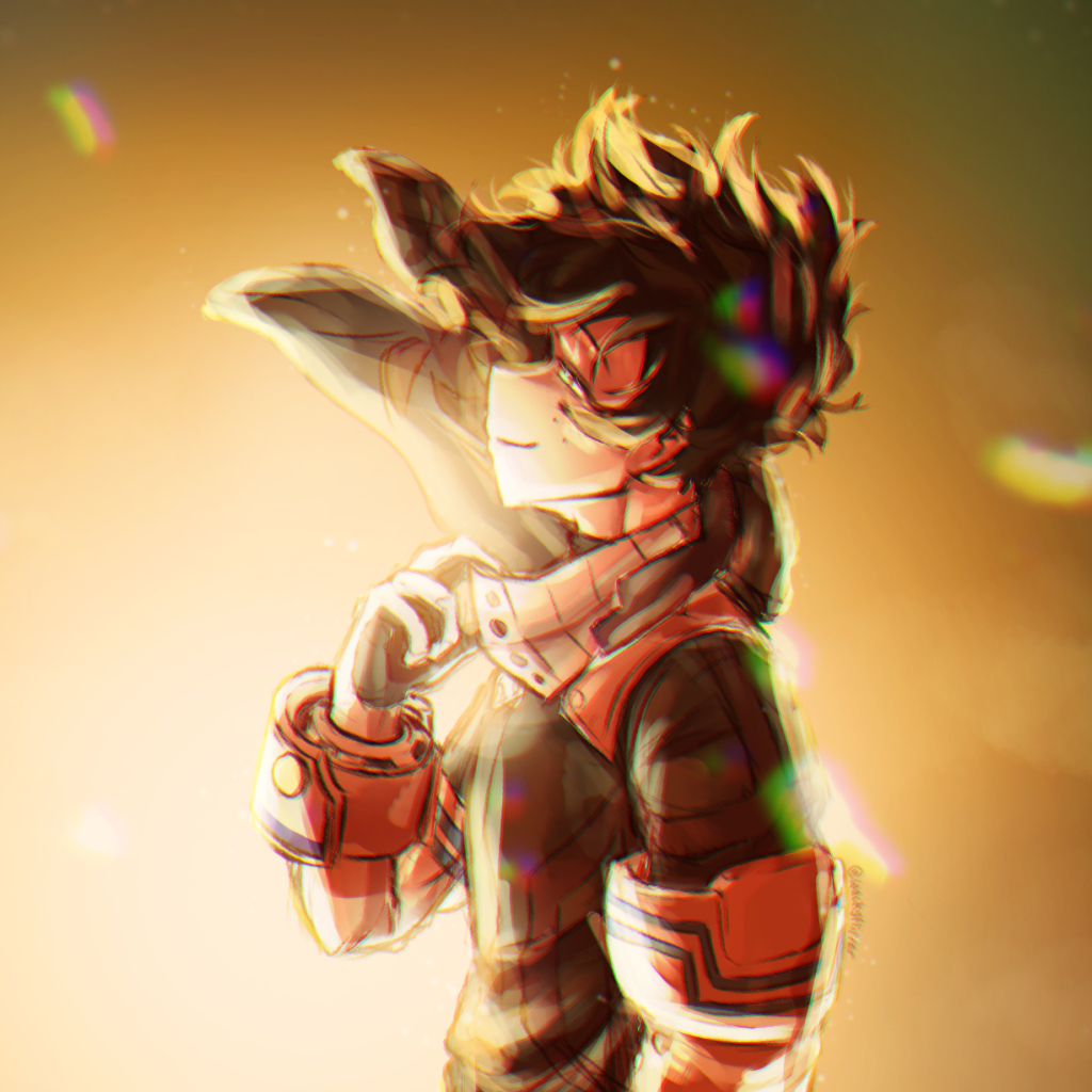 1024x1024 Resolution My Hero Academia HD Izuku Midoriya FanArt ...