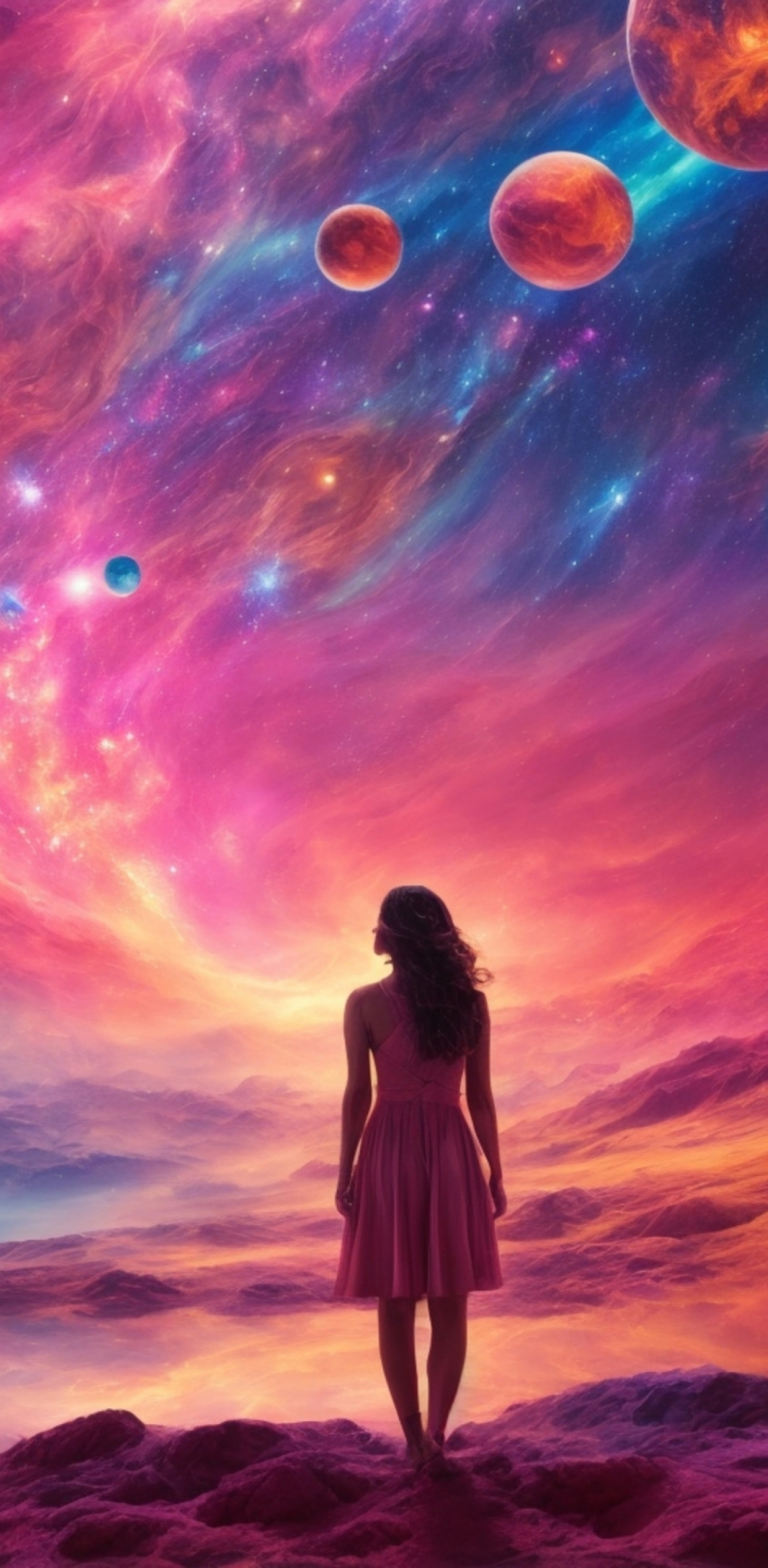 1176x2400 Resolution Nebula Outer Space 2K Adventure 1176x2400 ...