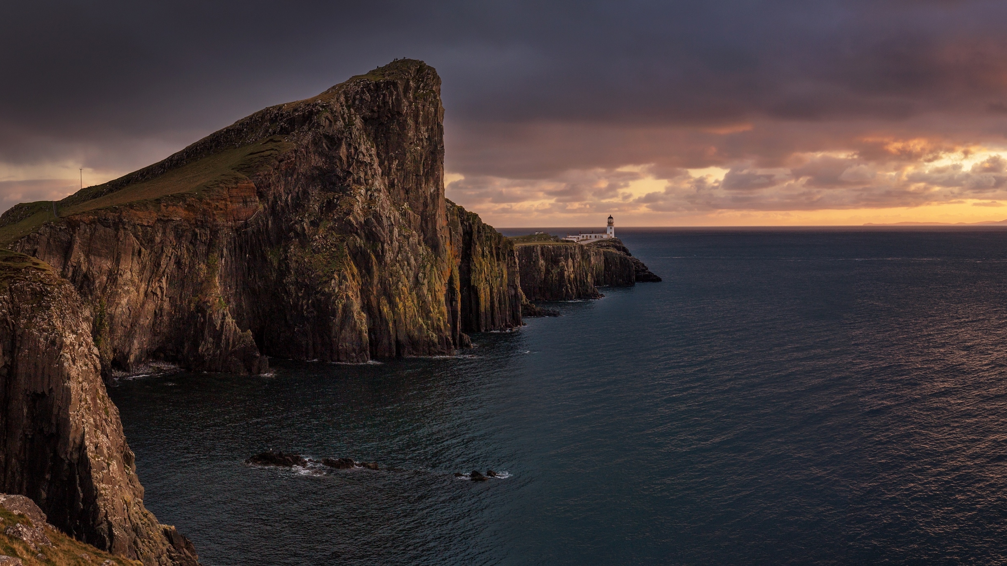 3215x1809 Resolution Neist Point Lighthouse, Isle Of Skye, Scotland ...