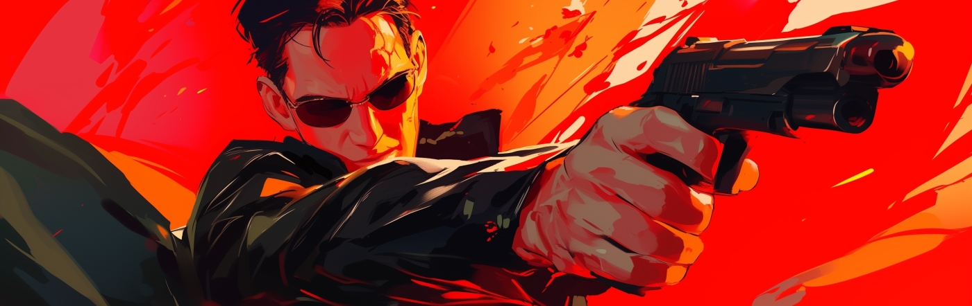 1400x442 Resolution Neo Cool The Matrix Digital Action Scene 1400x442 ...