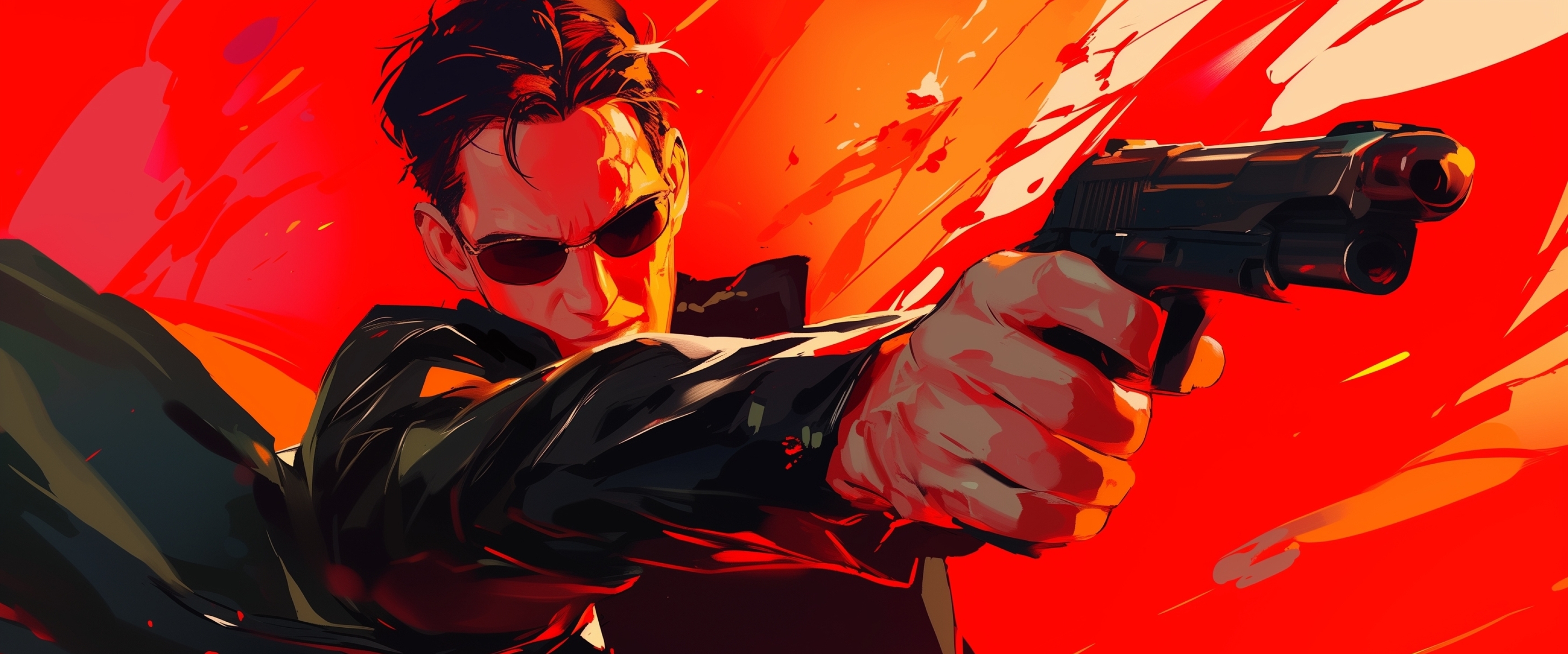 3449x1440 Resolution Neo Cool The Matrix Digital Action Scene 3449x1440 ...