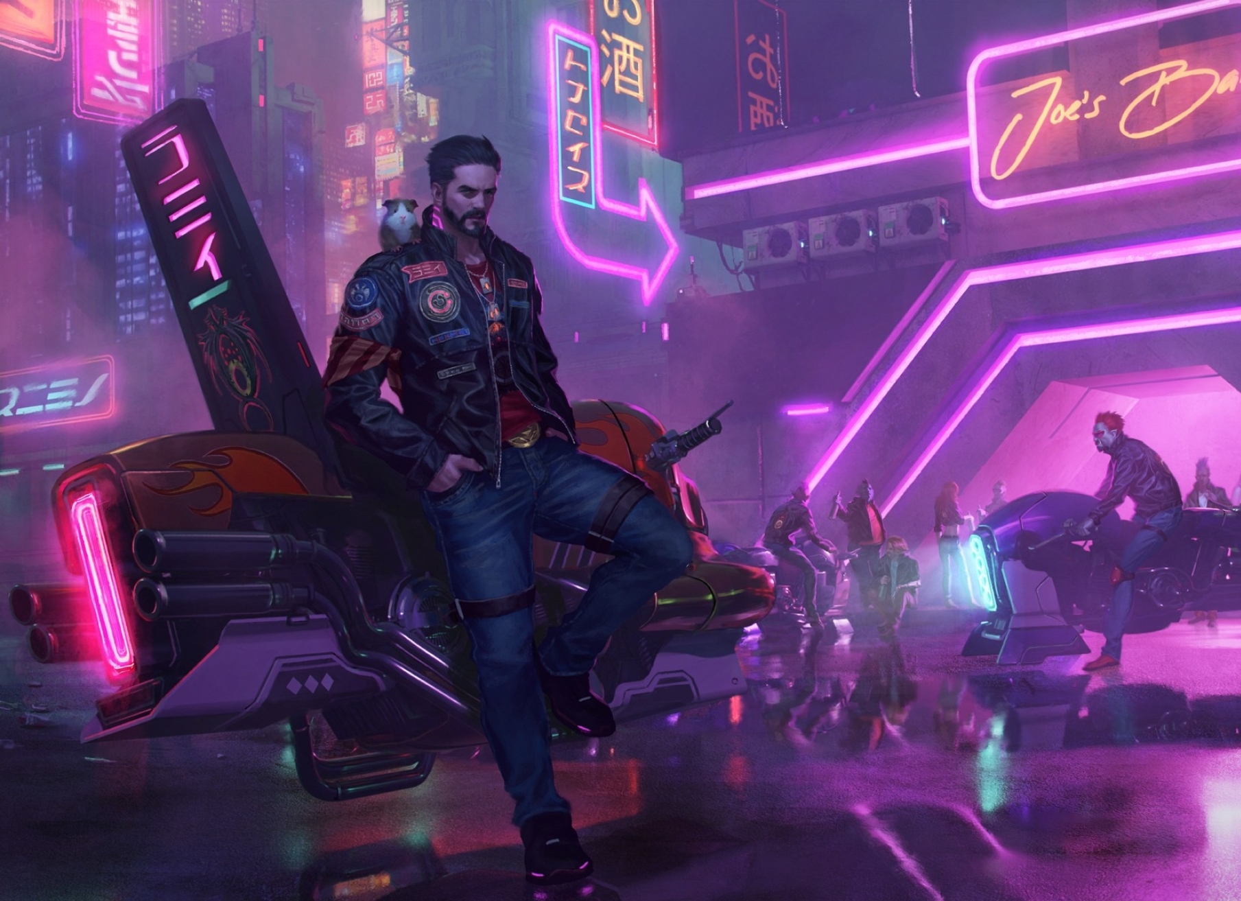 1809x1313 Neon Future Cyberpunk Male 1809x1313 Resolution Wallpaper, HD ...